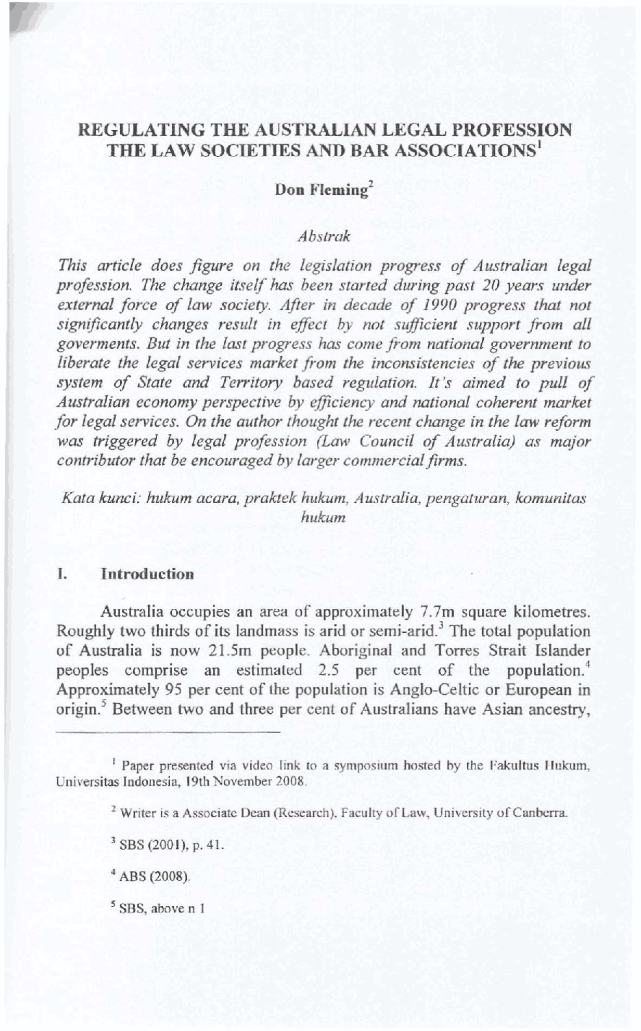 Regulating the Australian Legal Profession: Reforms and Proposals for ...