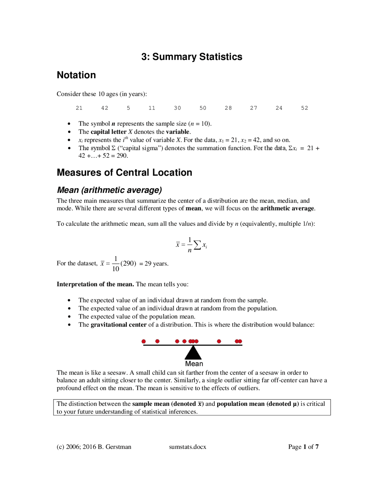 Understanding Measures of Central Location and Spread: Mean, Median ...