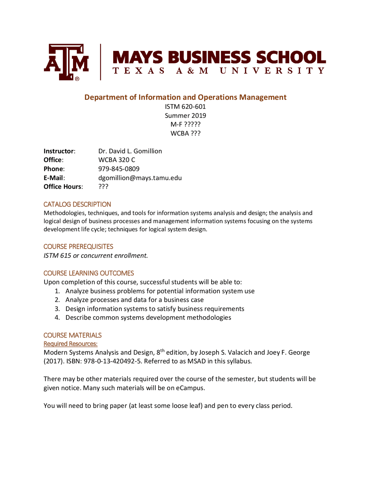 ISTM-620. | Slides Designs and Groups | Docsity