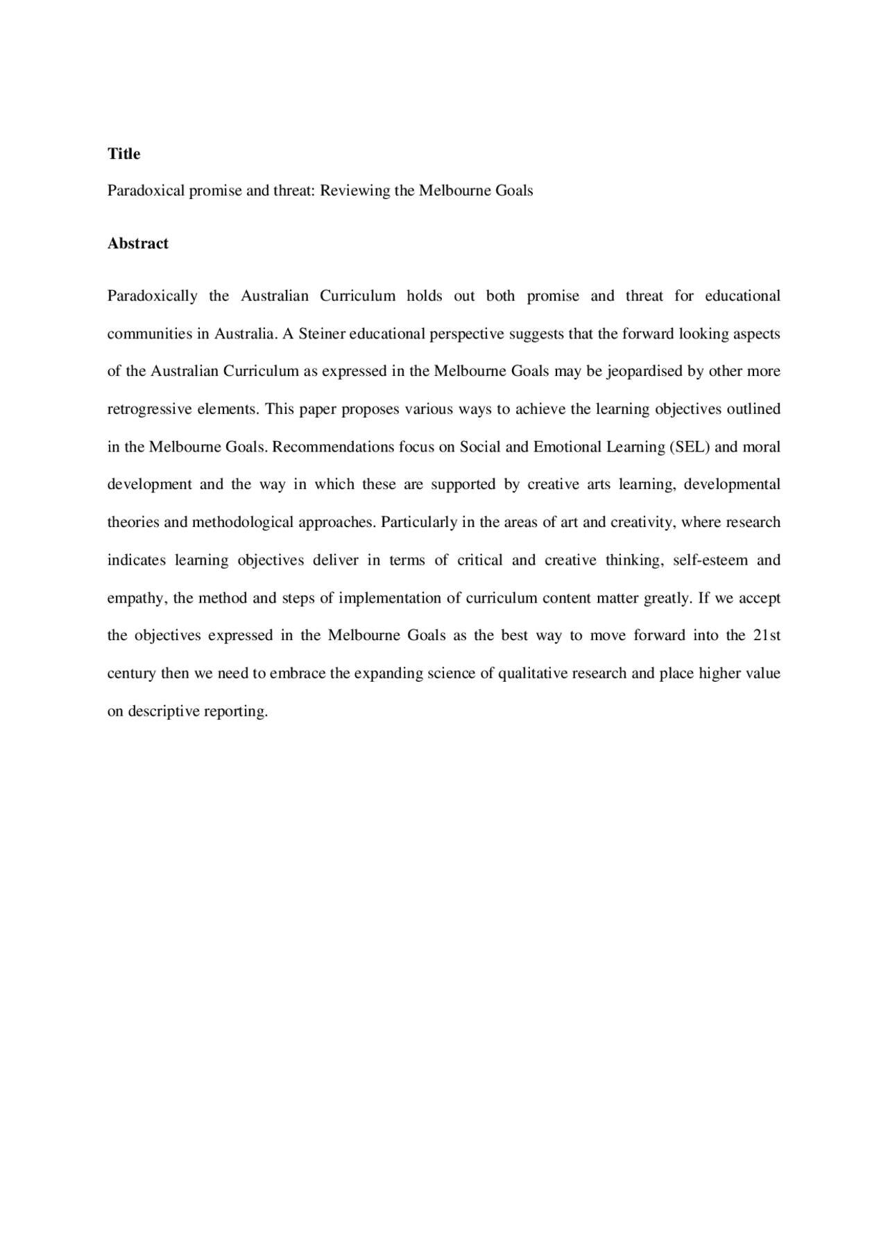 Critical Thinking, Empathy, and Ethics in Steiner Education & Social ...