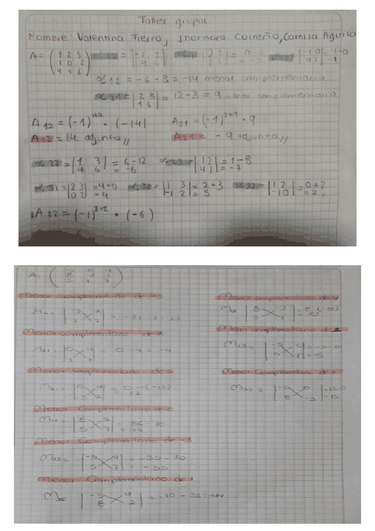 Ejercicios De Matrices Docsity