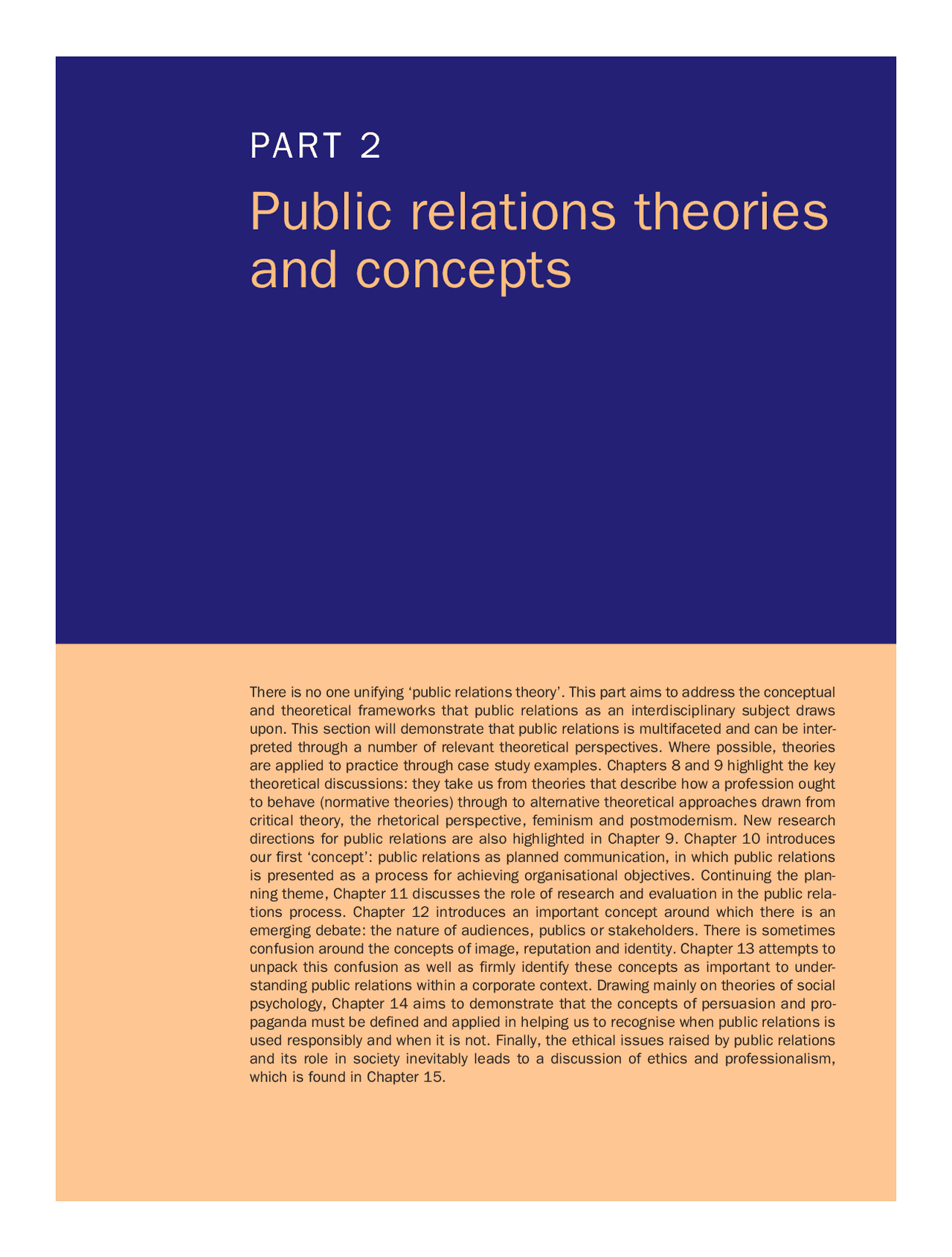 Public Relations Theories And Concepts Lecture Notes Public Relations