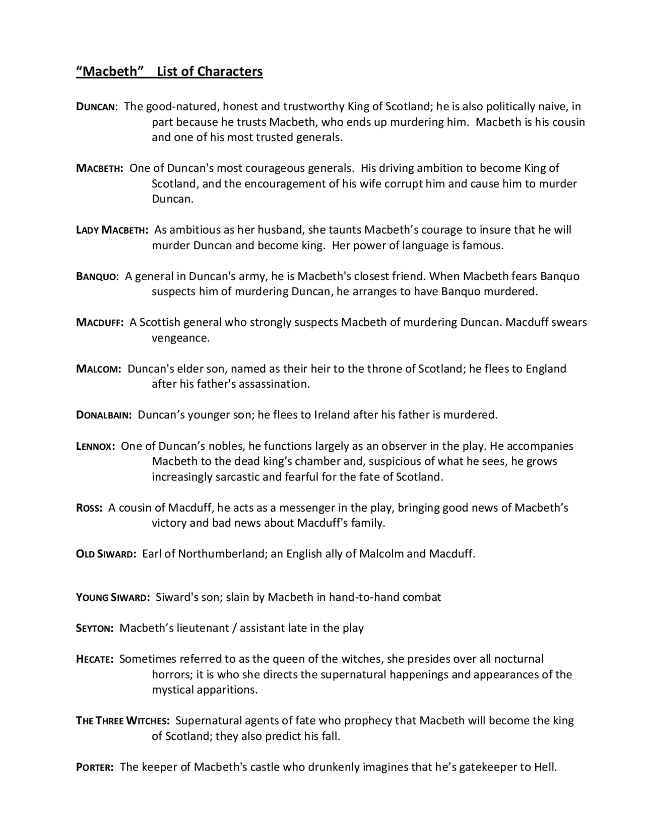 Lennox Macbeth Character Fleance In Macbeth Character