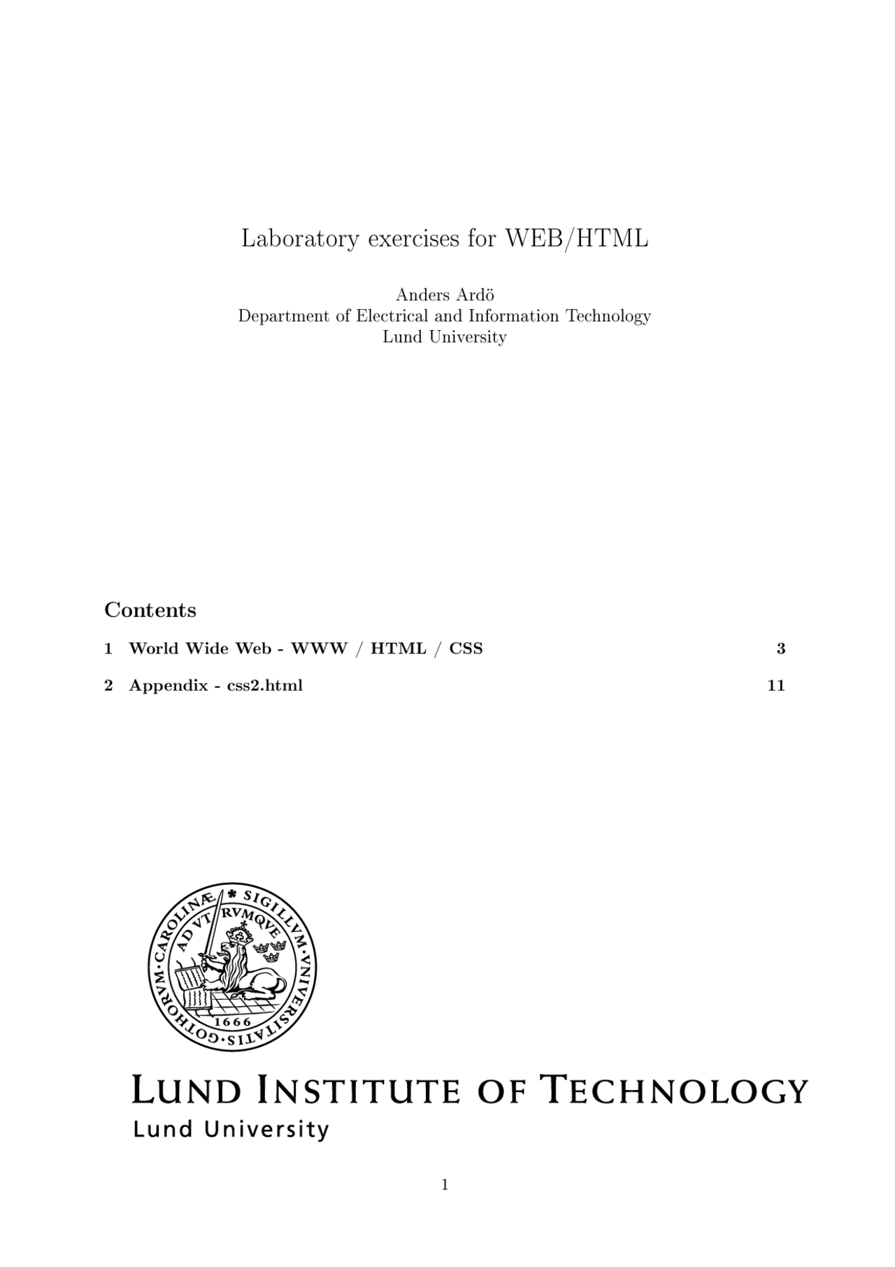 Laboratory Exercises For Web Html Docsity