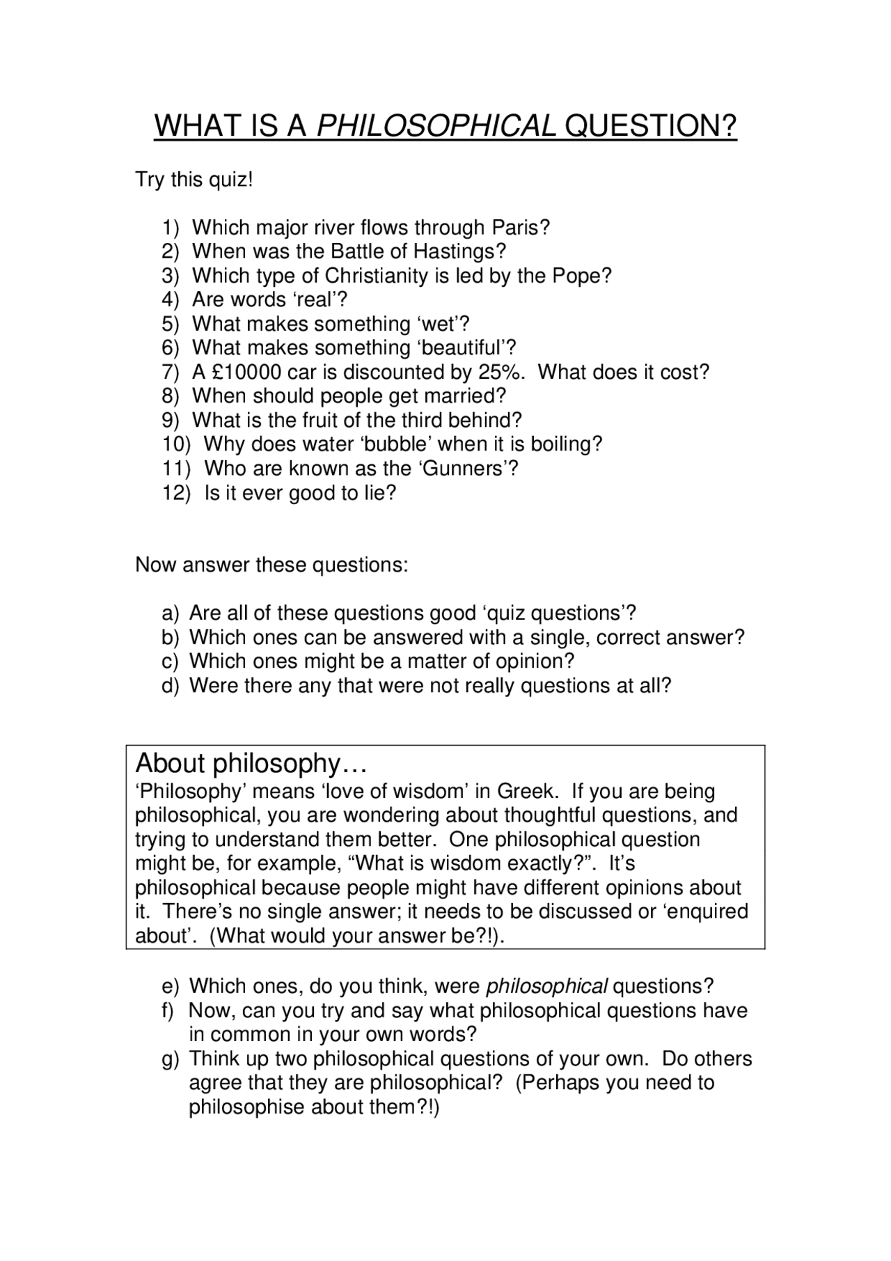 Philosophical Questions: Understanding Socrates and the Meaning of ...