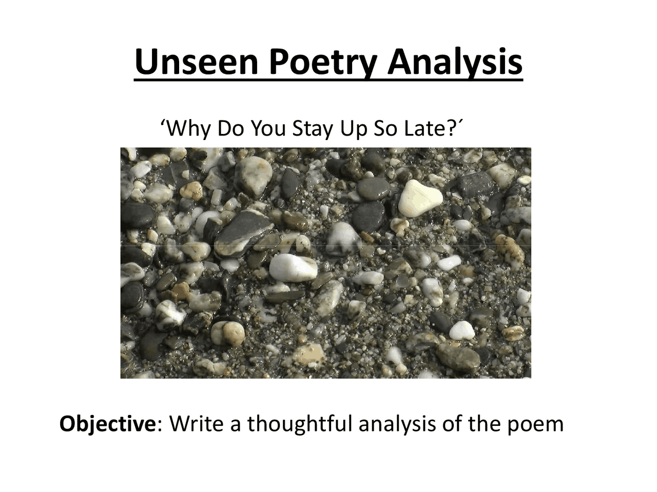 Unseen Poetry Analysis | Assignments Poetry | Docsity
