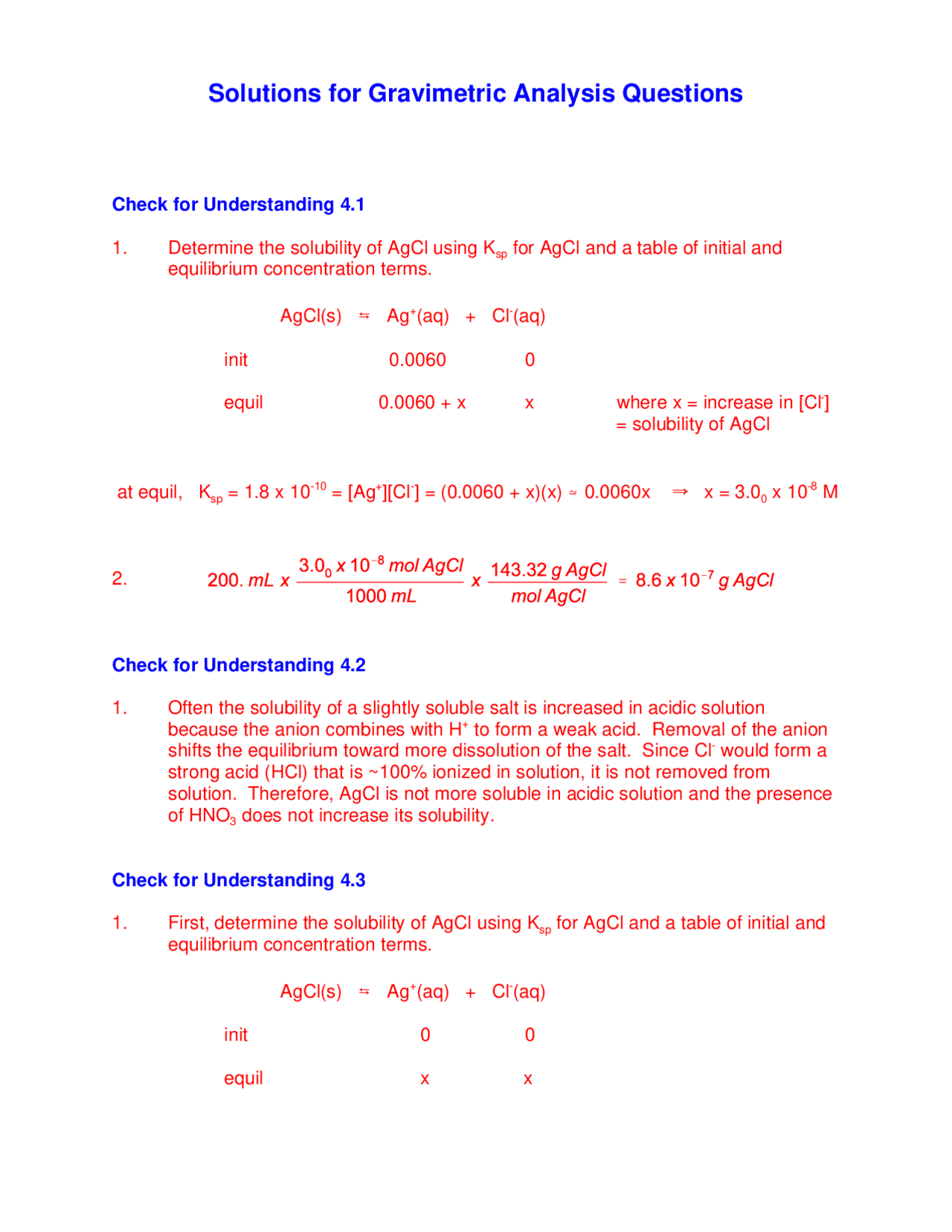 Solutions For Gravimetric Analysis Questions Docsity Solutions For Gravimetric Analysis Questions Docsity