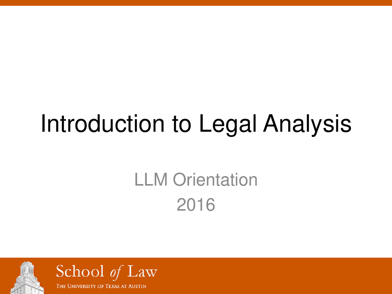 Introduction To Legal Analysis Lecture Notes Reasoning Docsity