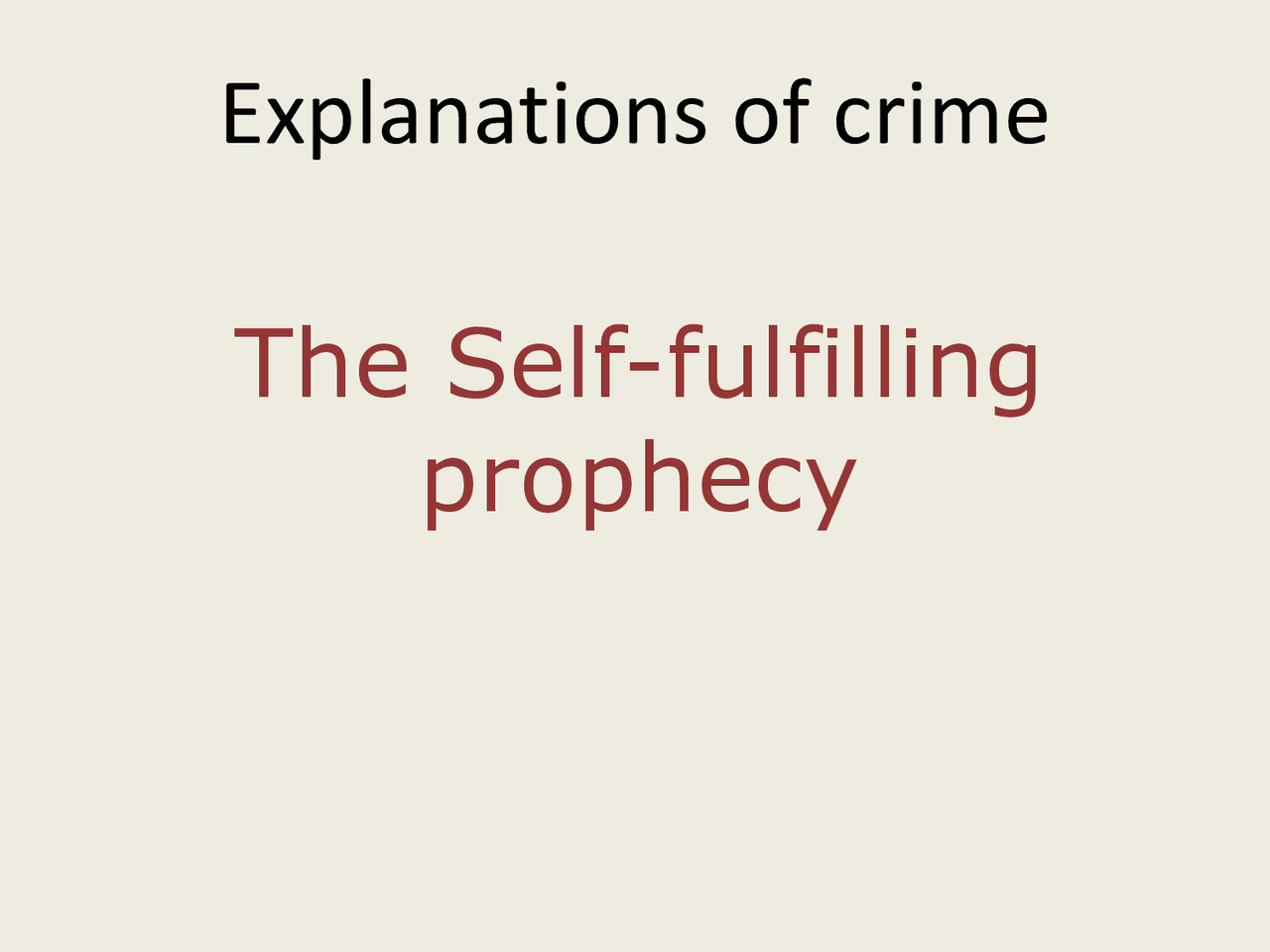 Lecture Slides: Self-Fulfilling Prophecy Theory - Docsity