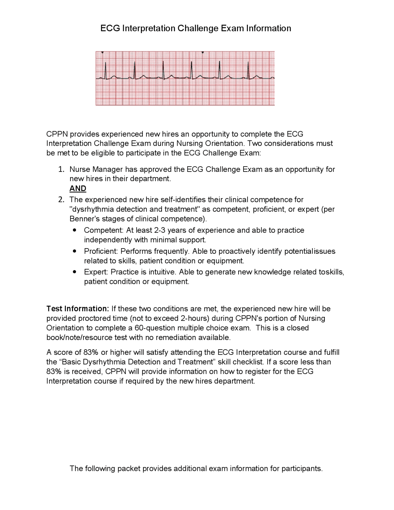 Ecg Interpretation Challenge Exam Information Docsity