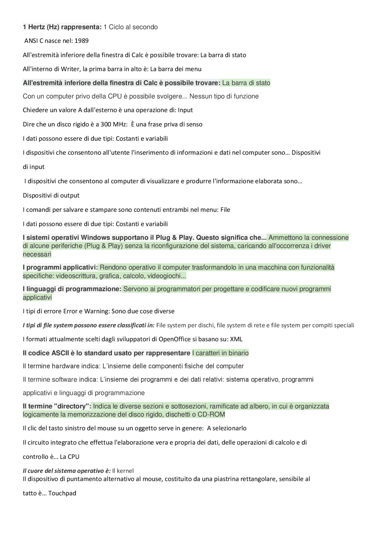 Prova Di Abilità Informaticatest Completo Prove Desame Di Elementi