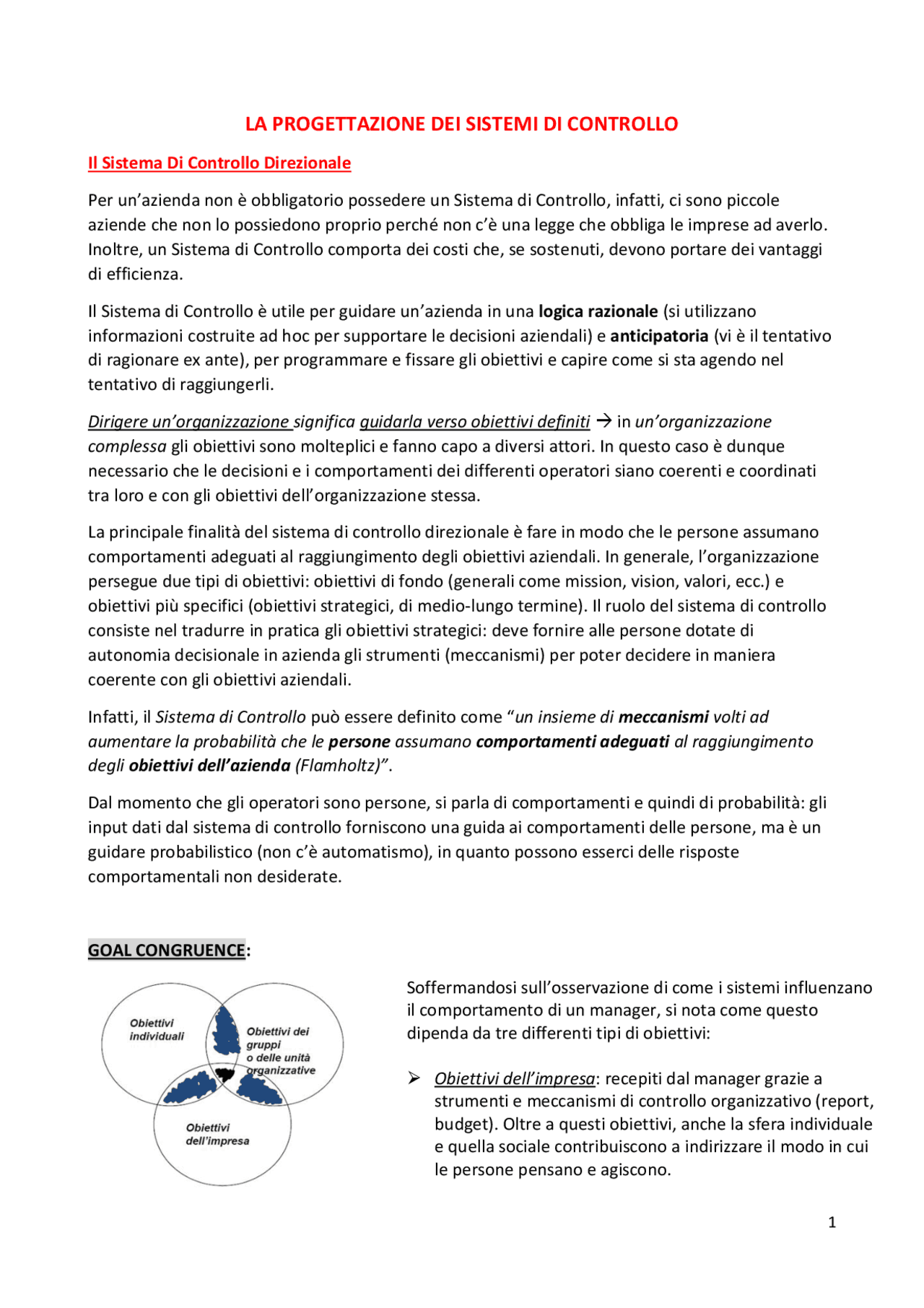 DISPENSA COMPLETA DI PROGRAMMAZIONE E CONTROLLO (SISTEMI DI CONTOLLO) | Dispense di ...