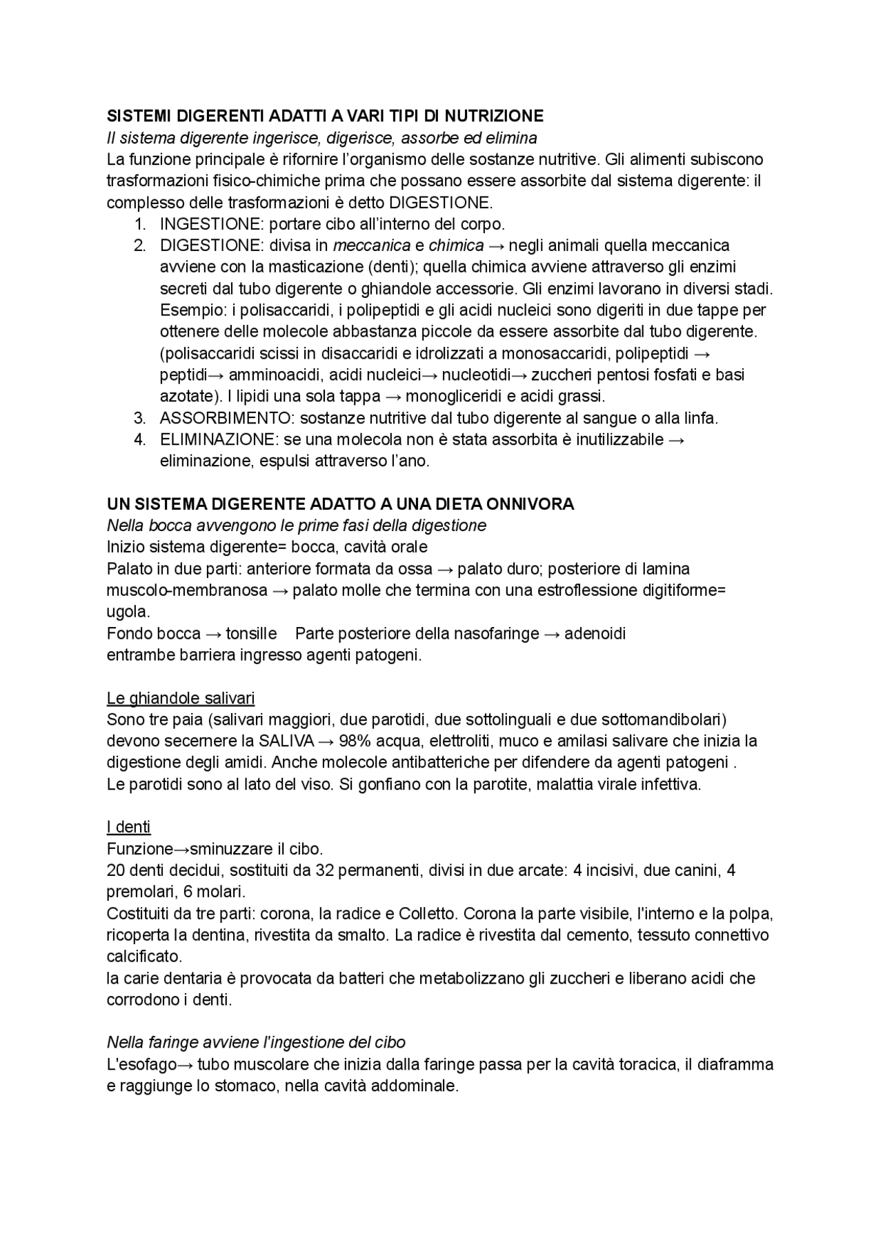 SISTEMA DIGERENTE E LA STRUTTURA E LA FUNZIONE DEL RENE UMANO | Appunti ...