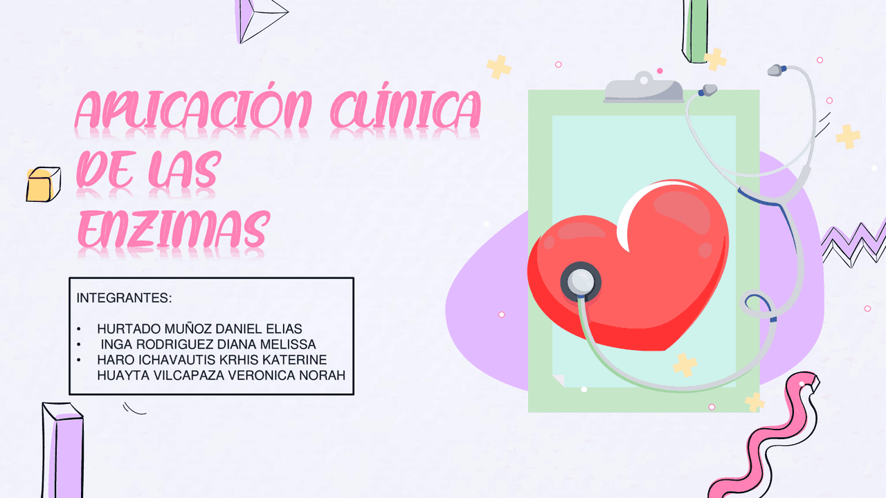 Aplicacion Clinica De Las Enzimas Apuntes De Bioquímica Docsity