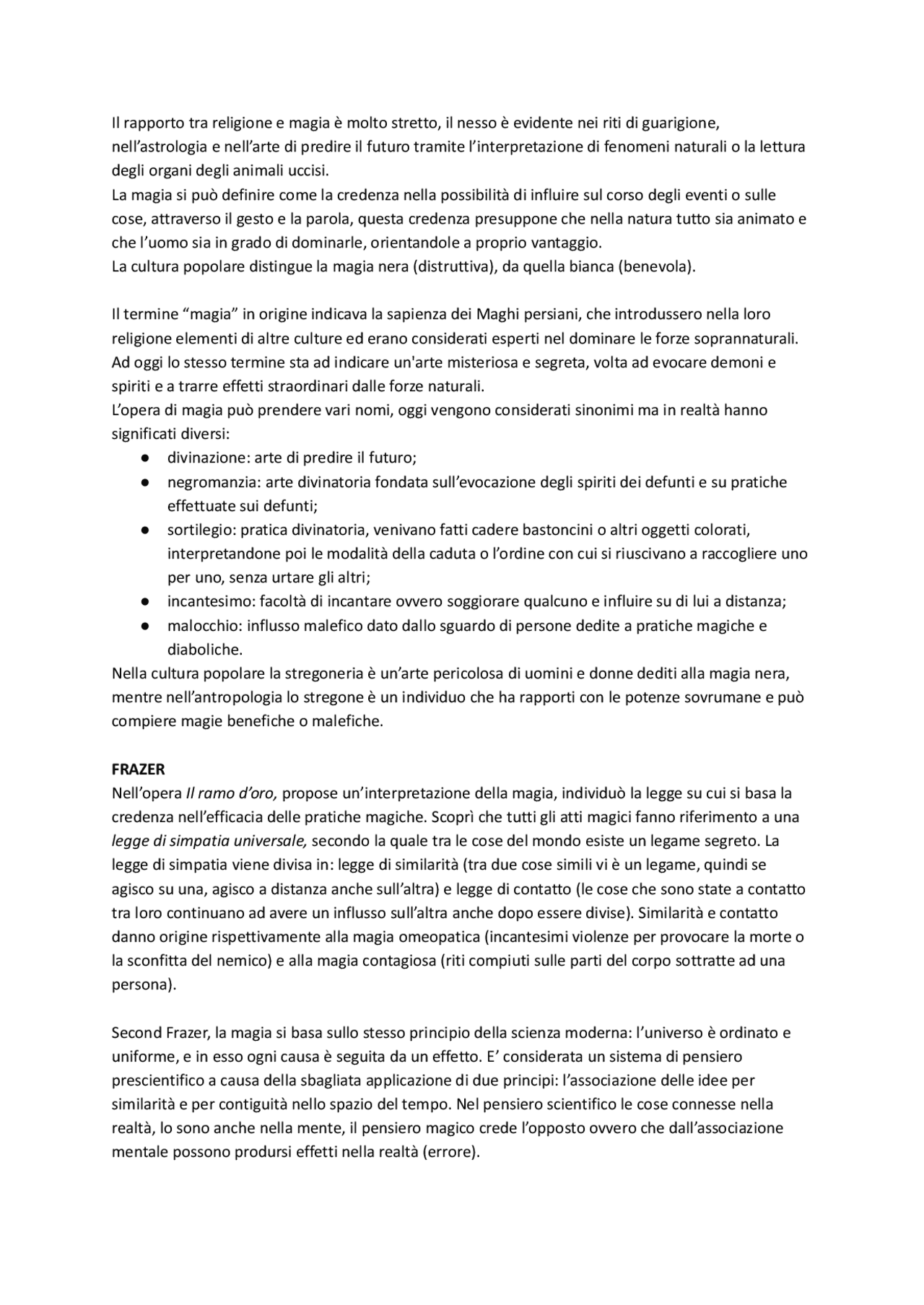 Rapporto tra religione e magia, Frazer, De Martino, Pritchard, Levi ...