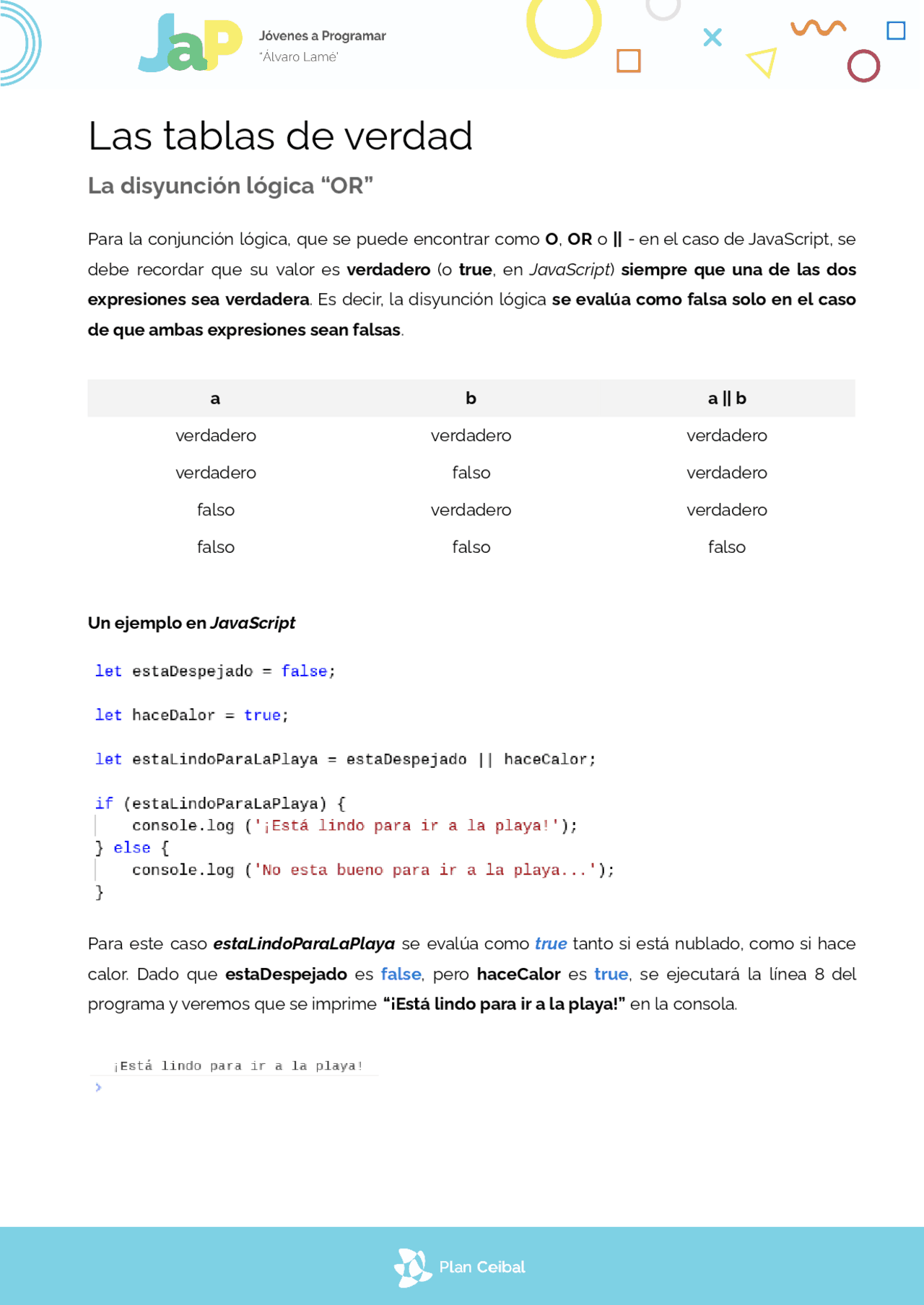 Tablas de verdad y operadores lógicos | Esquemas y mapas conceptuales ...
