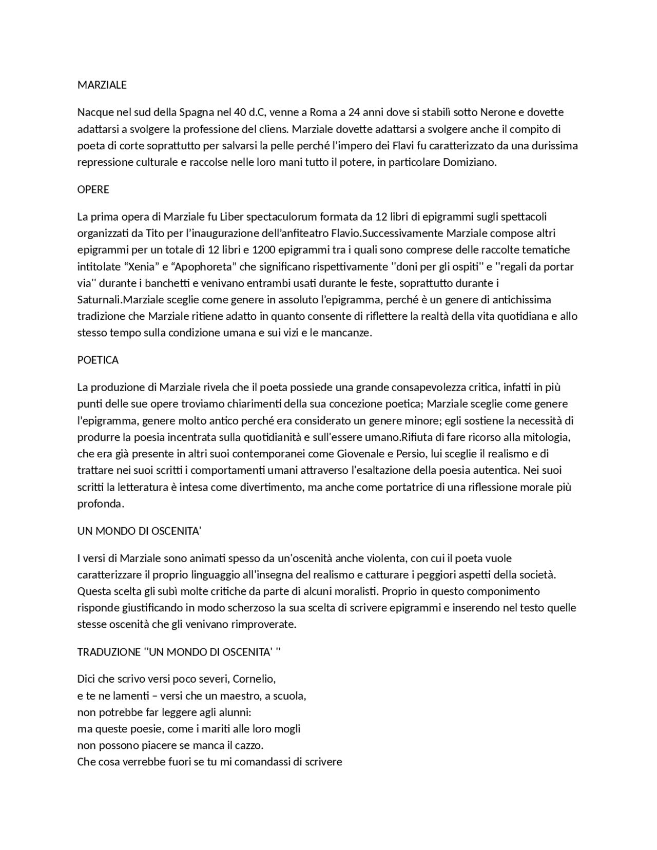 Differenze Ed Analogie Tra Giovenale E Marziale Appunti Di Latino