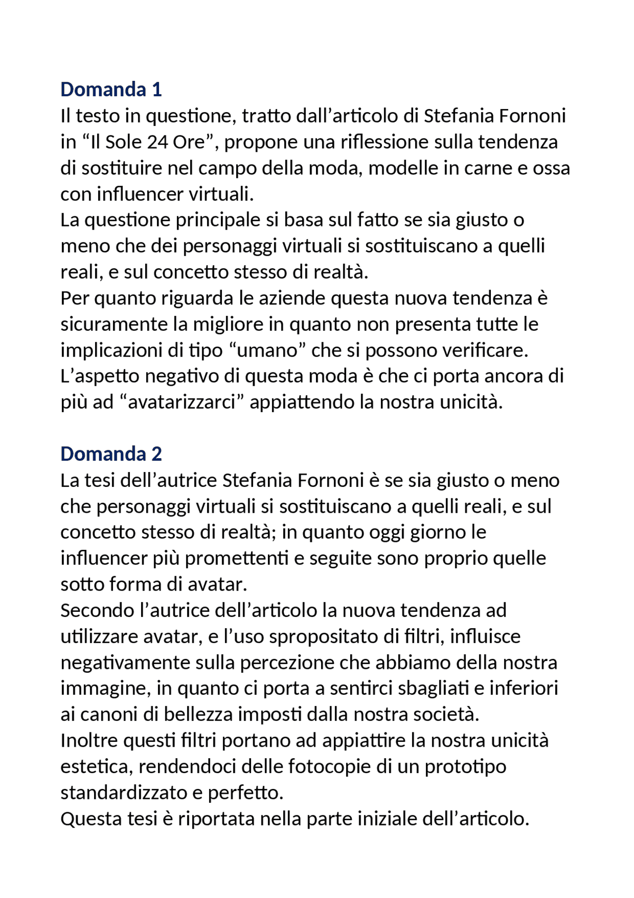 Tema di italiano: Social networks e avatar | Prove d'esame di Italiano ...