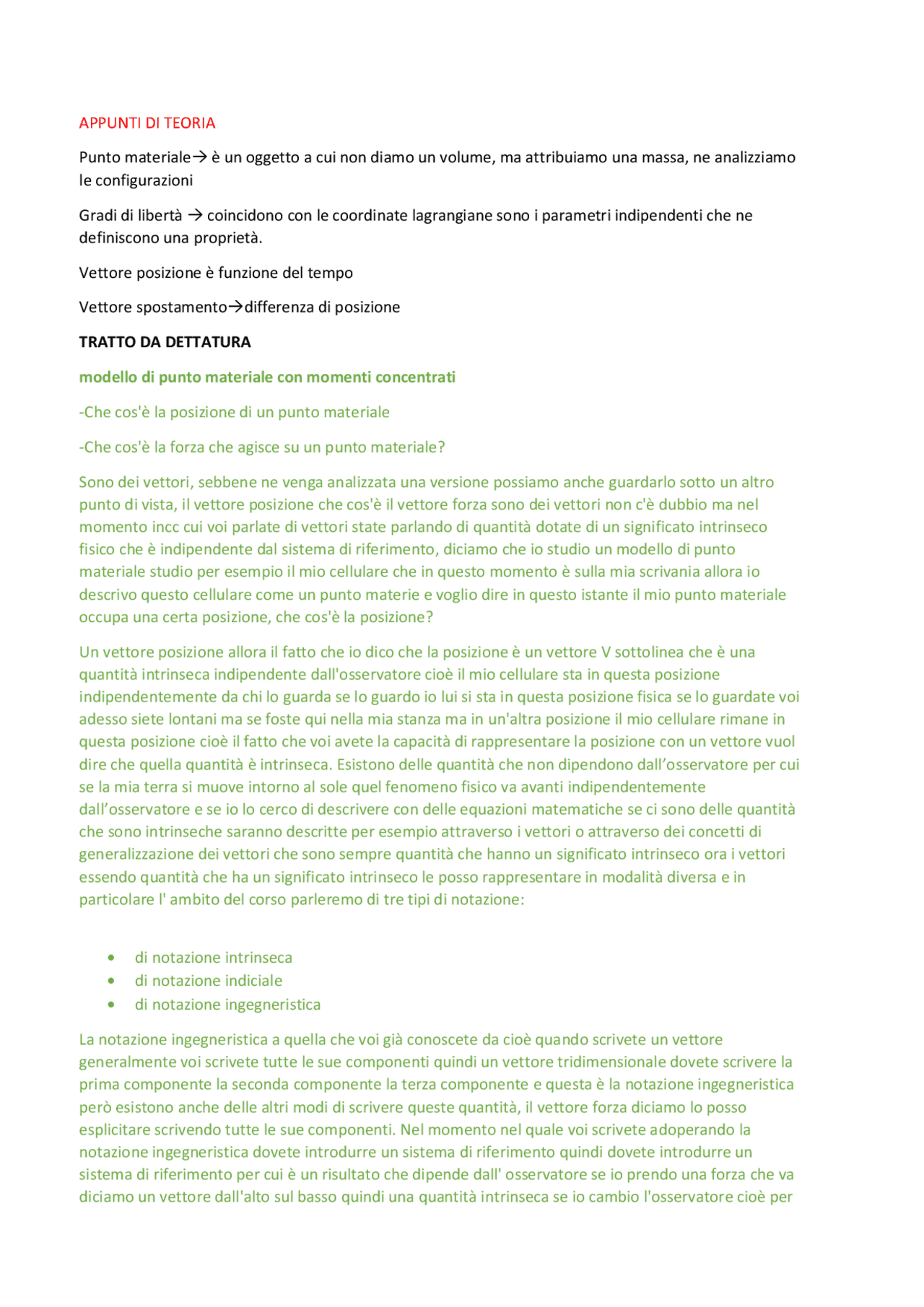 Dispense Con Esempi Del Corso Di Biomeccanica Bioingegneria Unipv