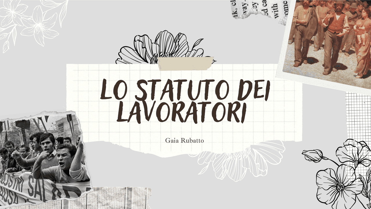 Lo statuto dei lavoratori | Slide di Storia | Docsity