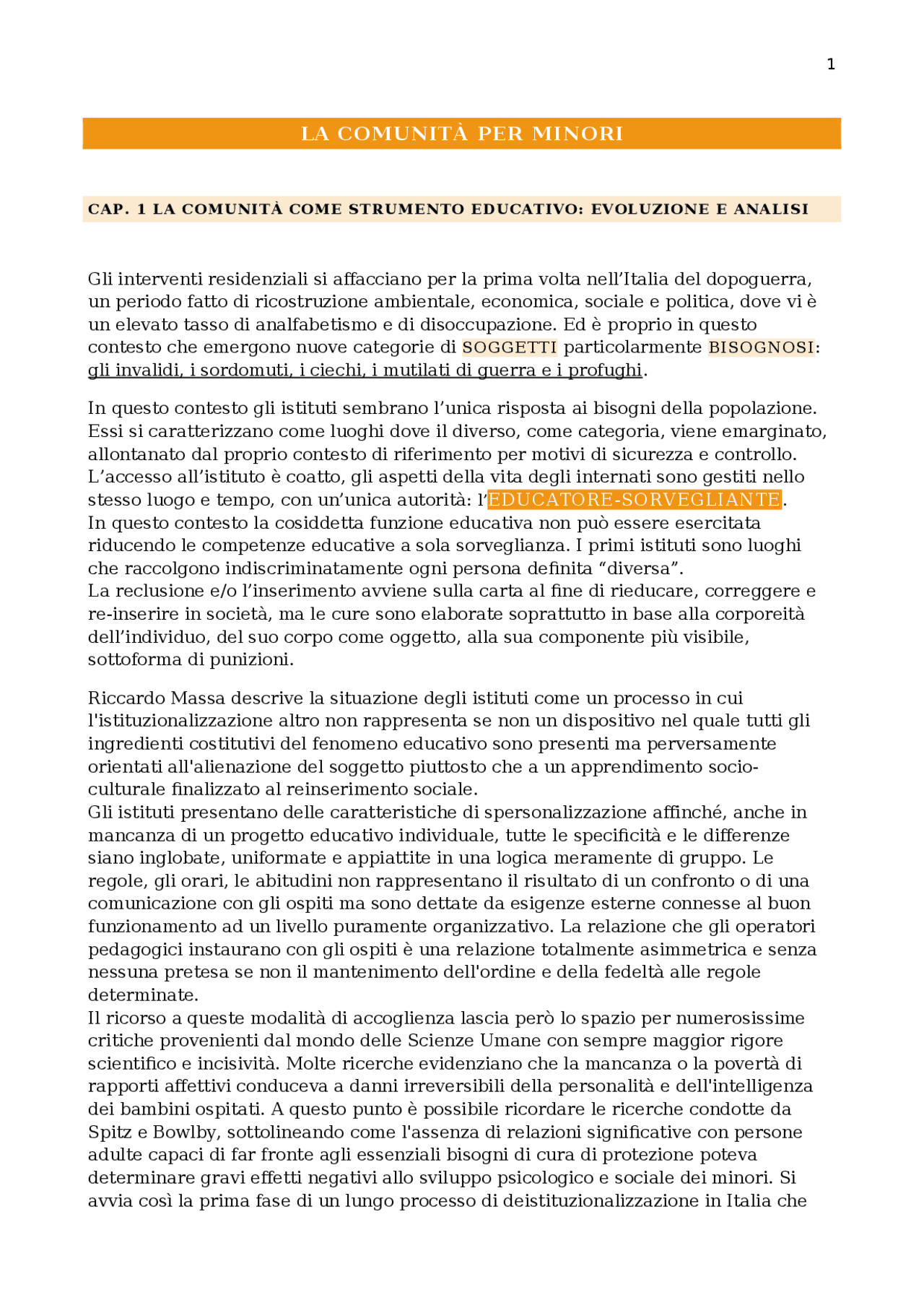 Le Comunità Per Minori Modelli Di Formazione E Supervisione Dispense