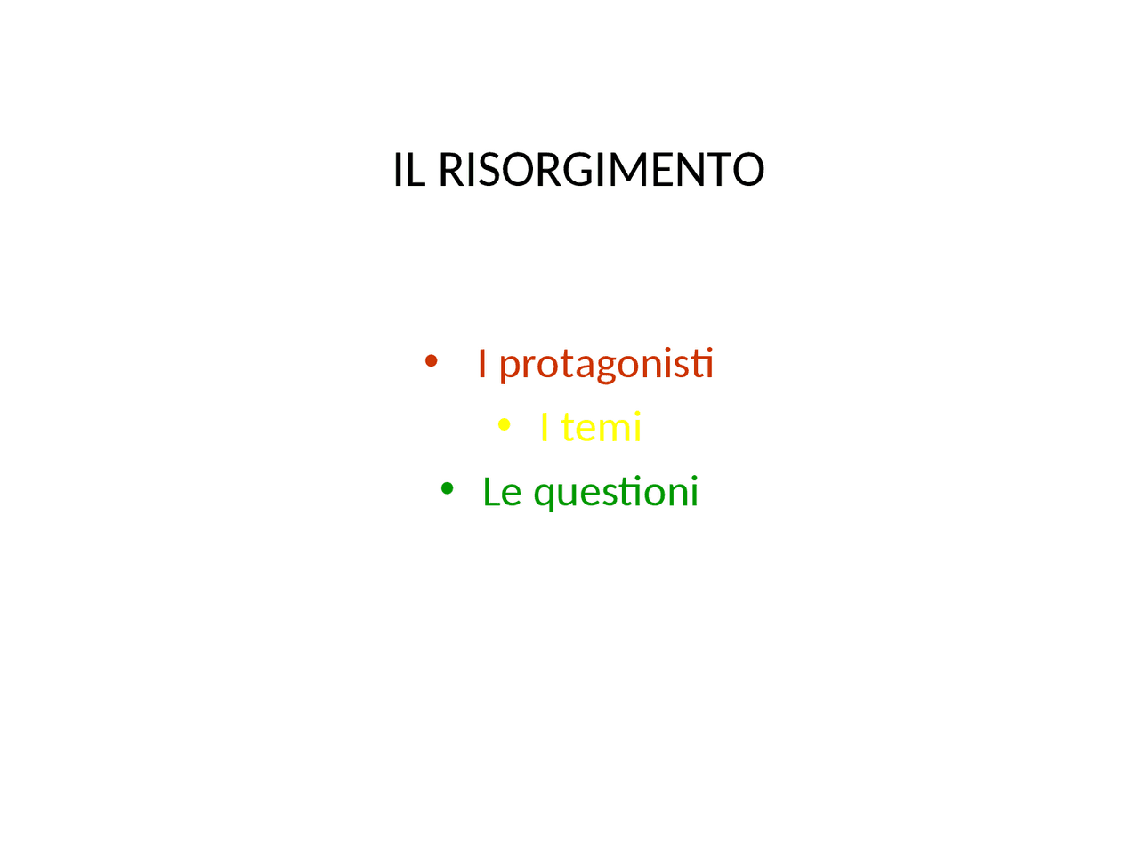 Power Point Riassuntivo Sul Risorgimento Docsity
