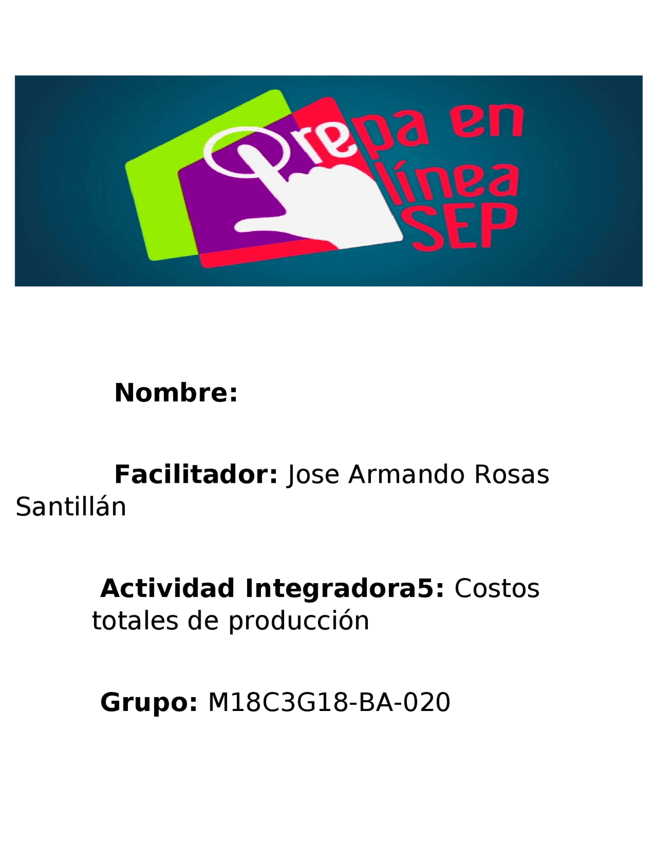 Costos De Producción Pi Módulo18 Exercises Of Matemáticas Orientadas