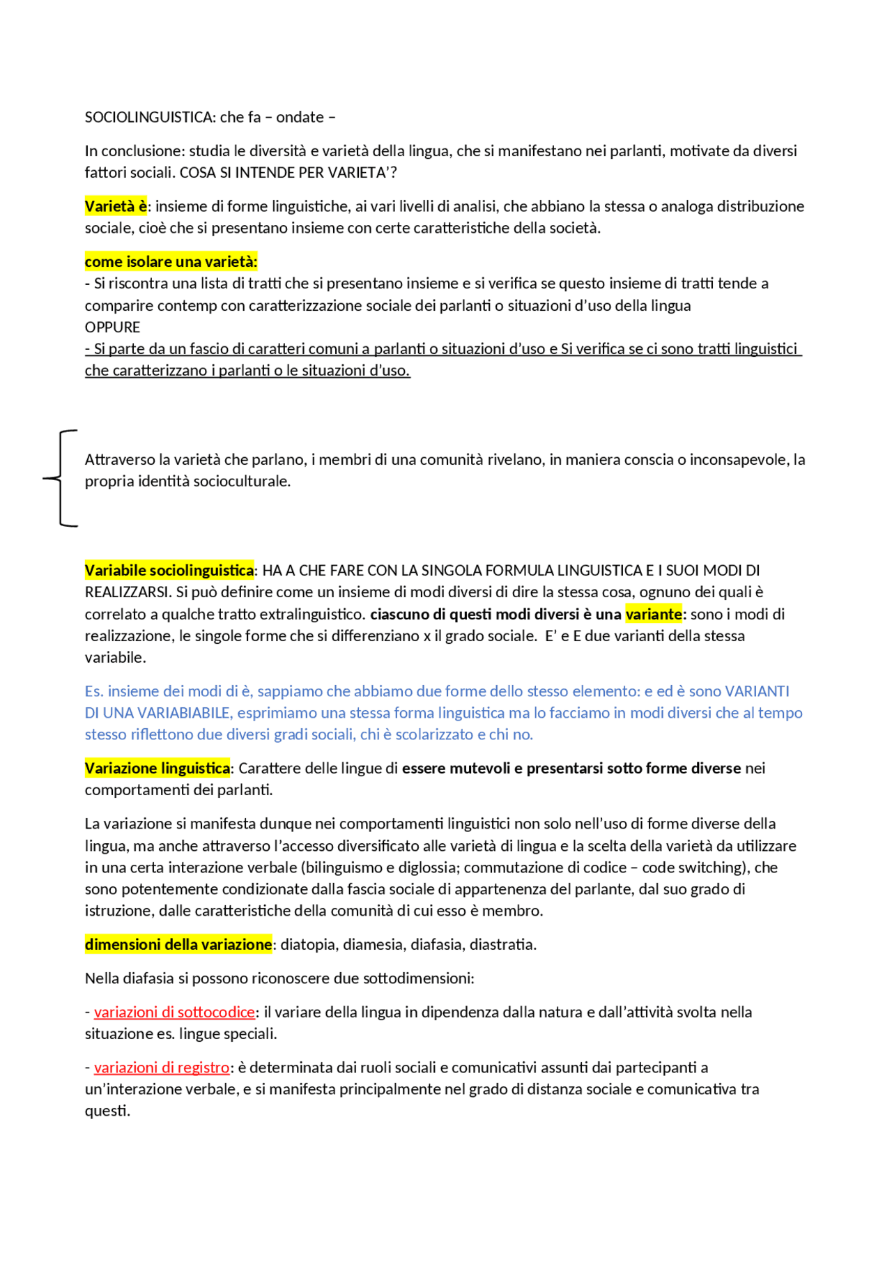 Schemi Dei Concetti Docsity