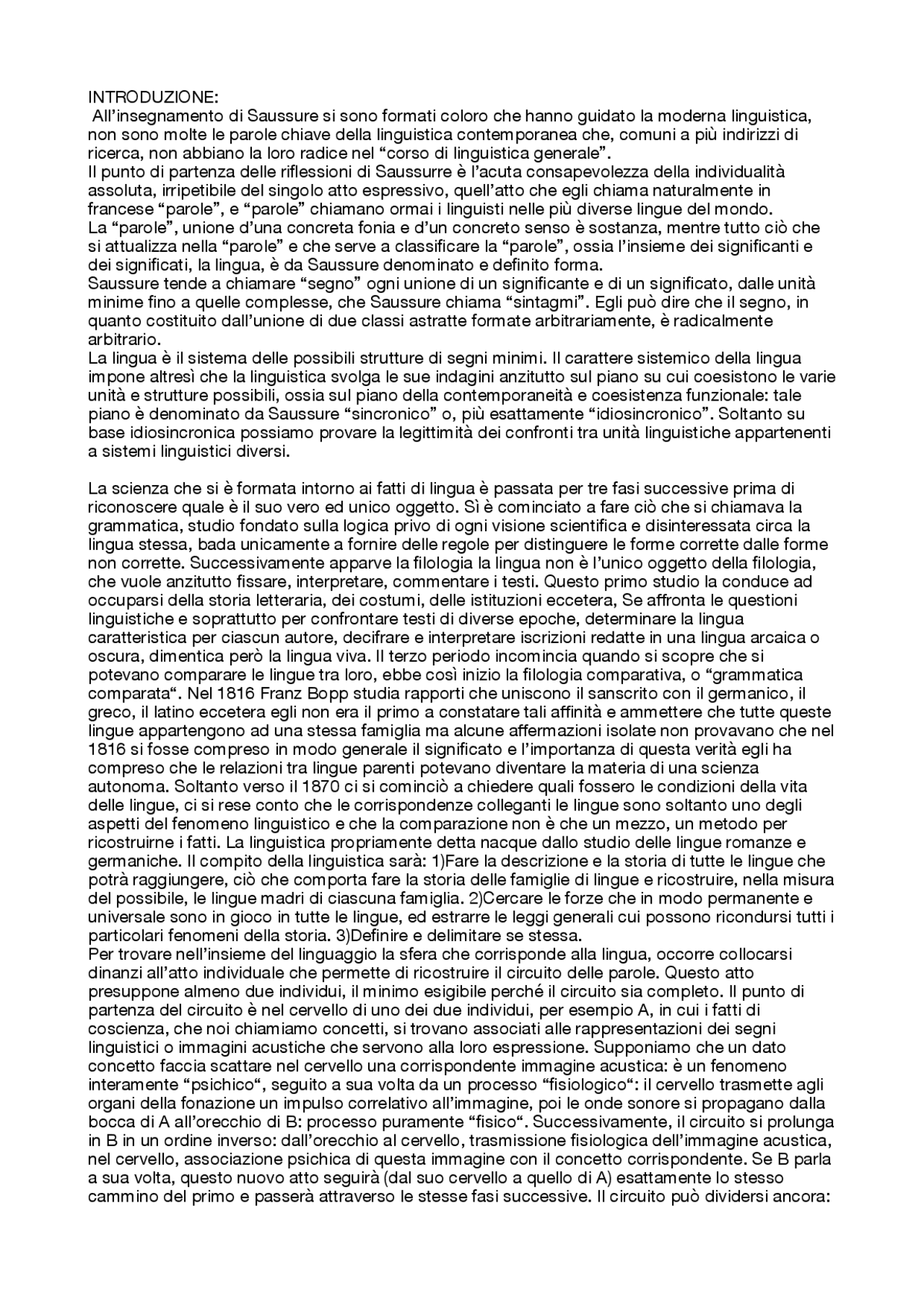 Riassunto Libro Linguistica Slide Di Linguistica Generale Docsity