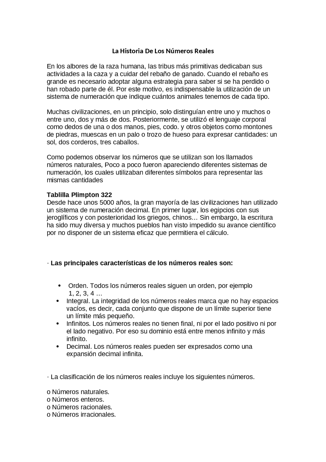 Resumen De Los Números Reales Resúmenes De Matemáticas Docsity