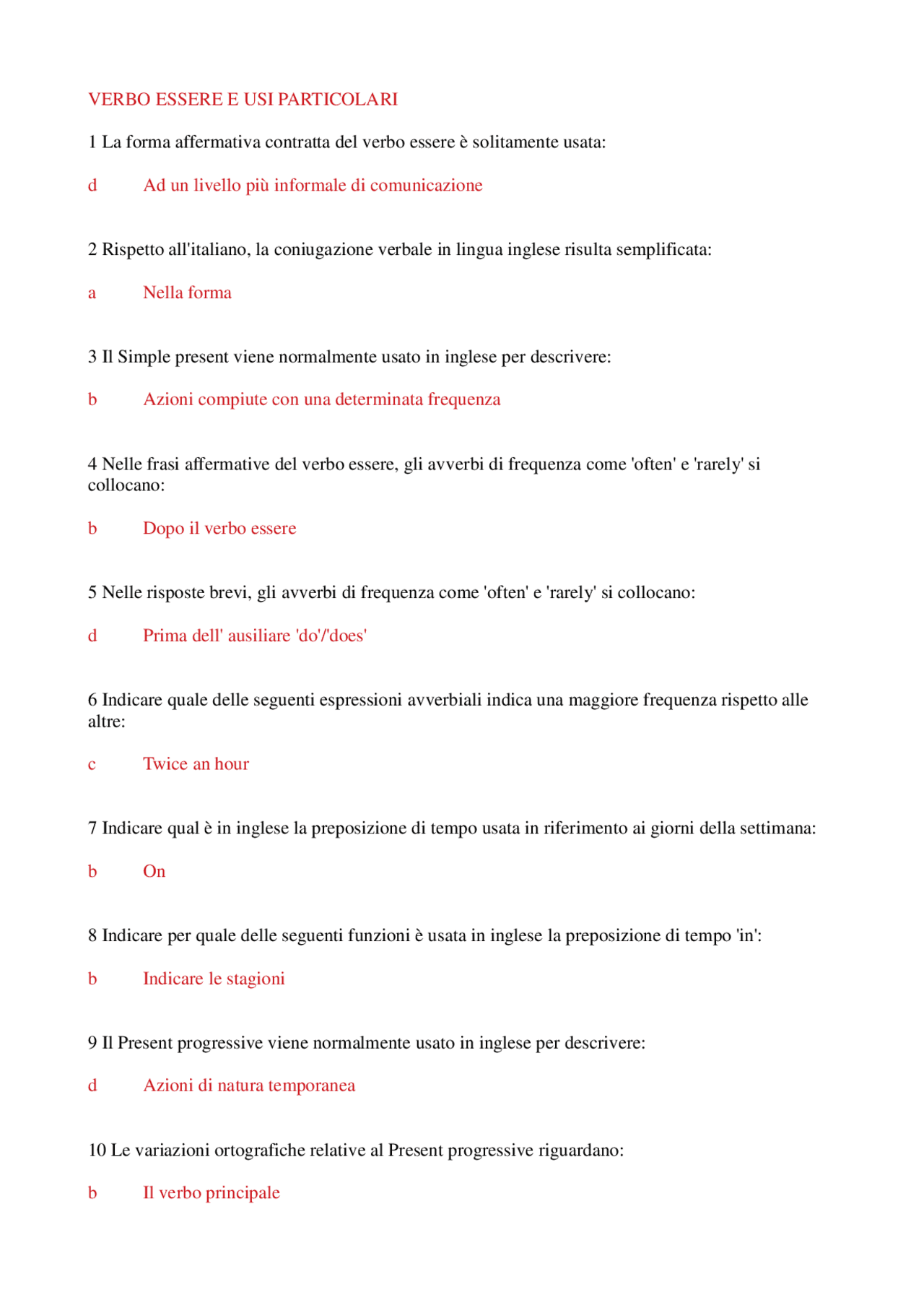 Risposte a crocette corrette inglese scienze motorie pegaso | Schemi e mappe concettuali di ...