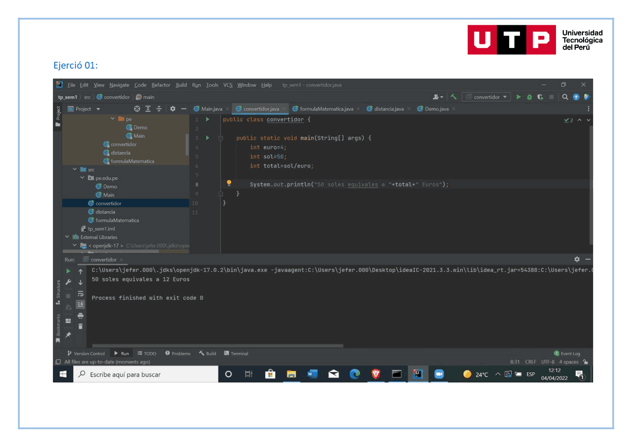 Taller de programacion smena 1 | Ejercicios de Programación Java - Docsity
