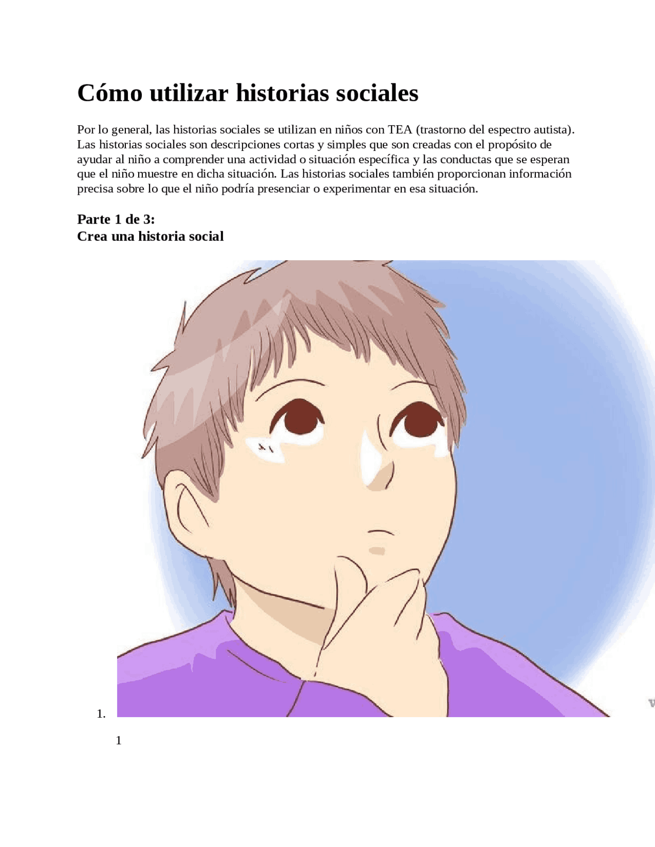 Historias sociales para niños con TEA | Resúmenes de Evaluación del ...