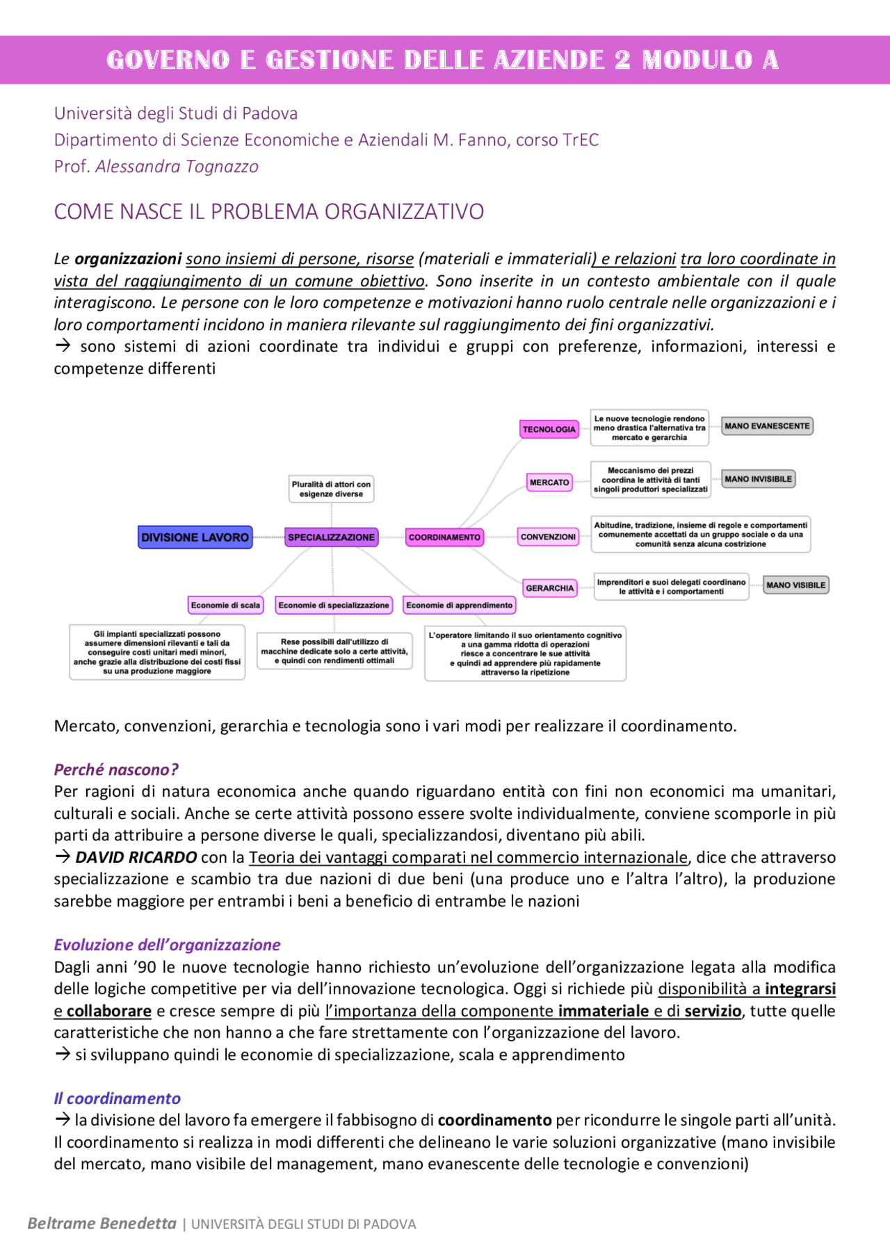 Governo E Gestione Delle Aziende 2 Modulo A Docsity