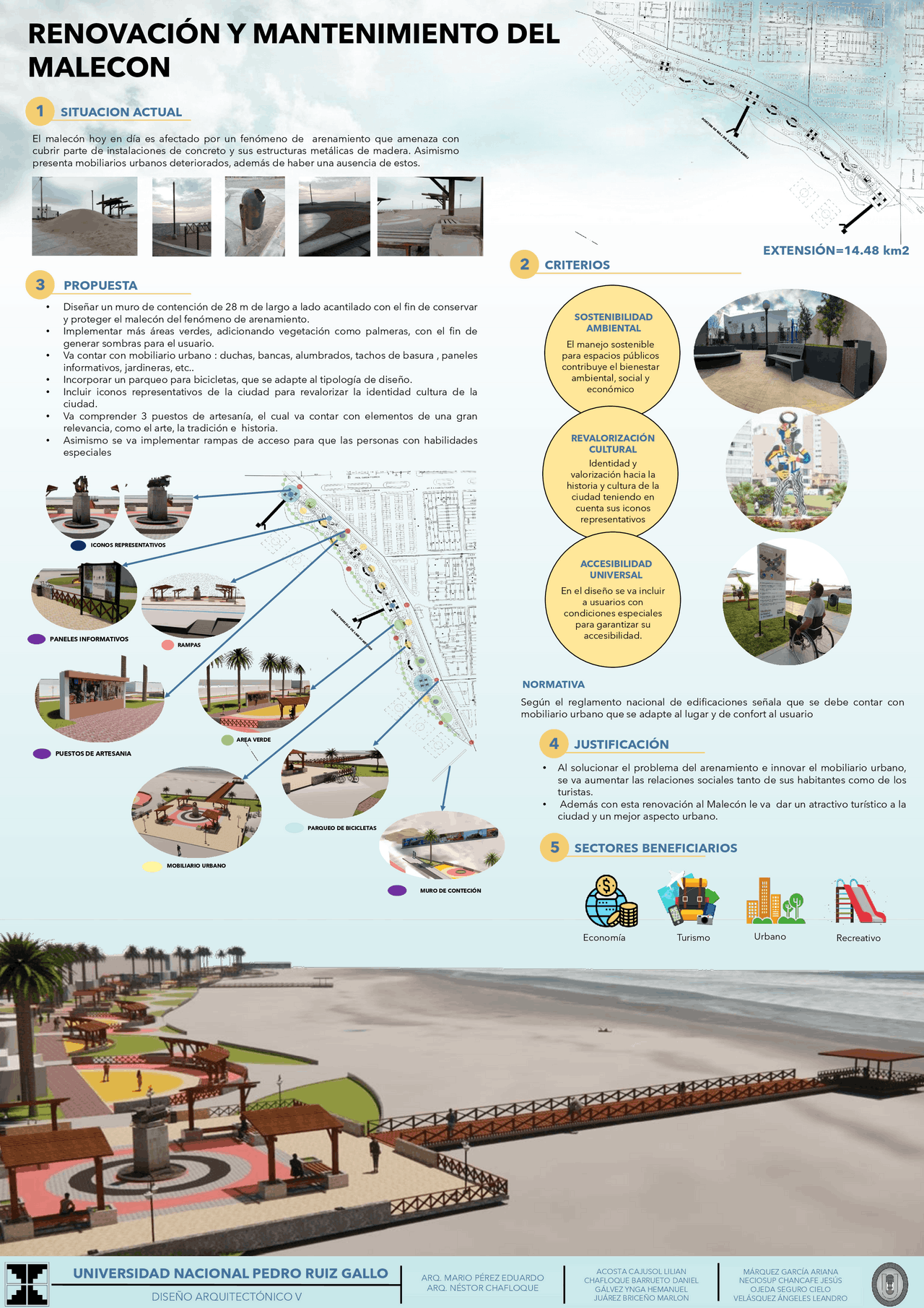 PROPUESTA DE MALECON | Diapositivas de Diseño | Docsity
