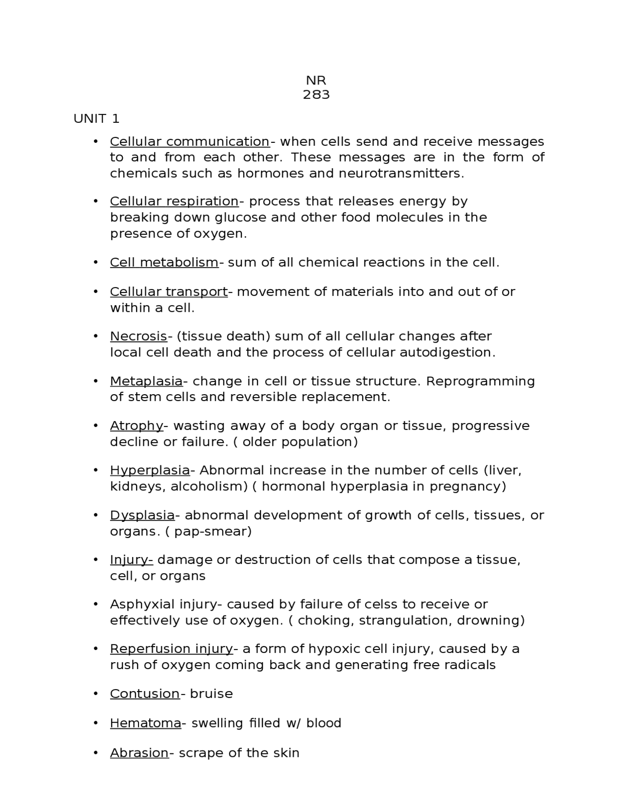 NR 283 exam 1 complete solution download for an A | Exams Nursing | Docsity