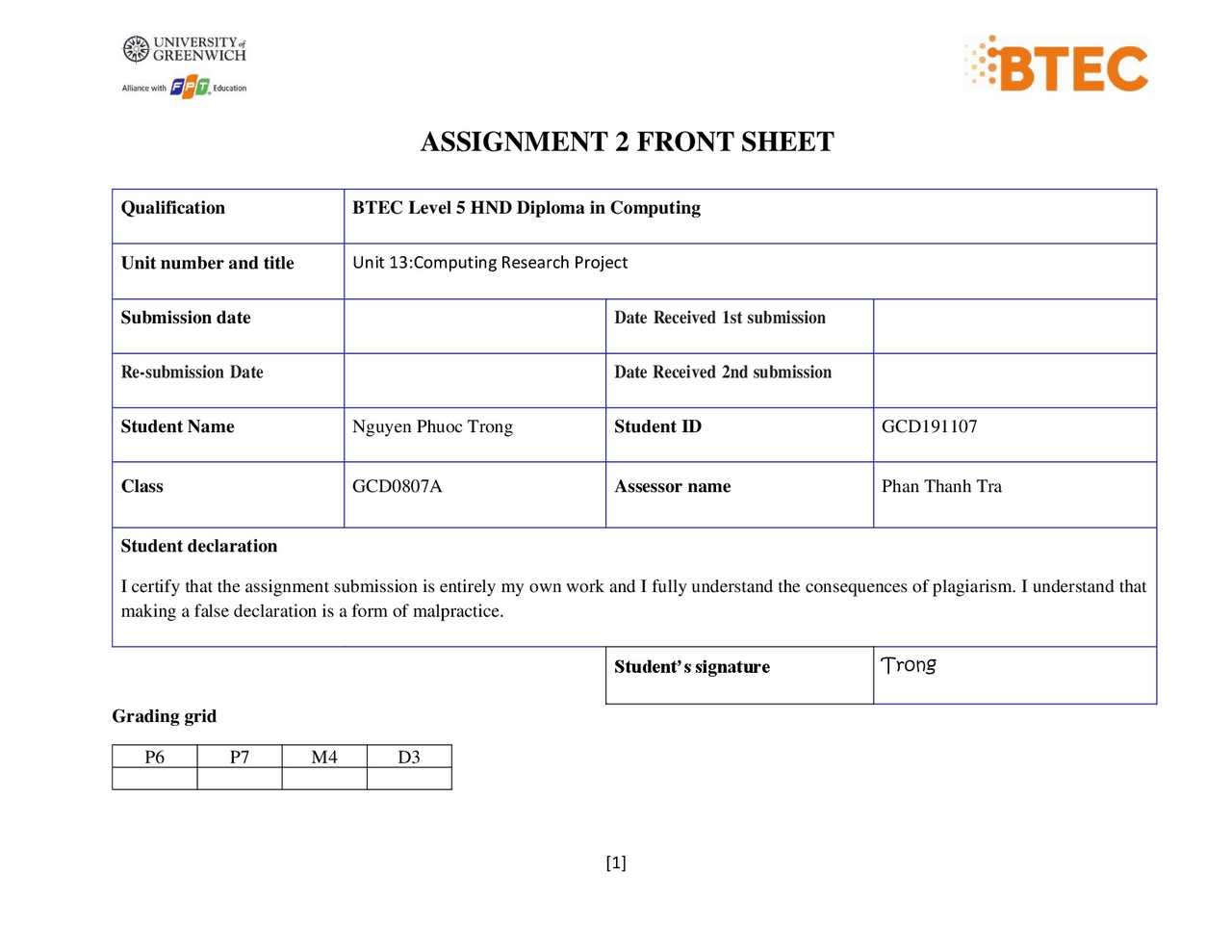 Computing Research Project (1639) | Study Guides, Projects, Research Research Methodology | Docsity