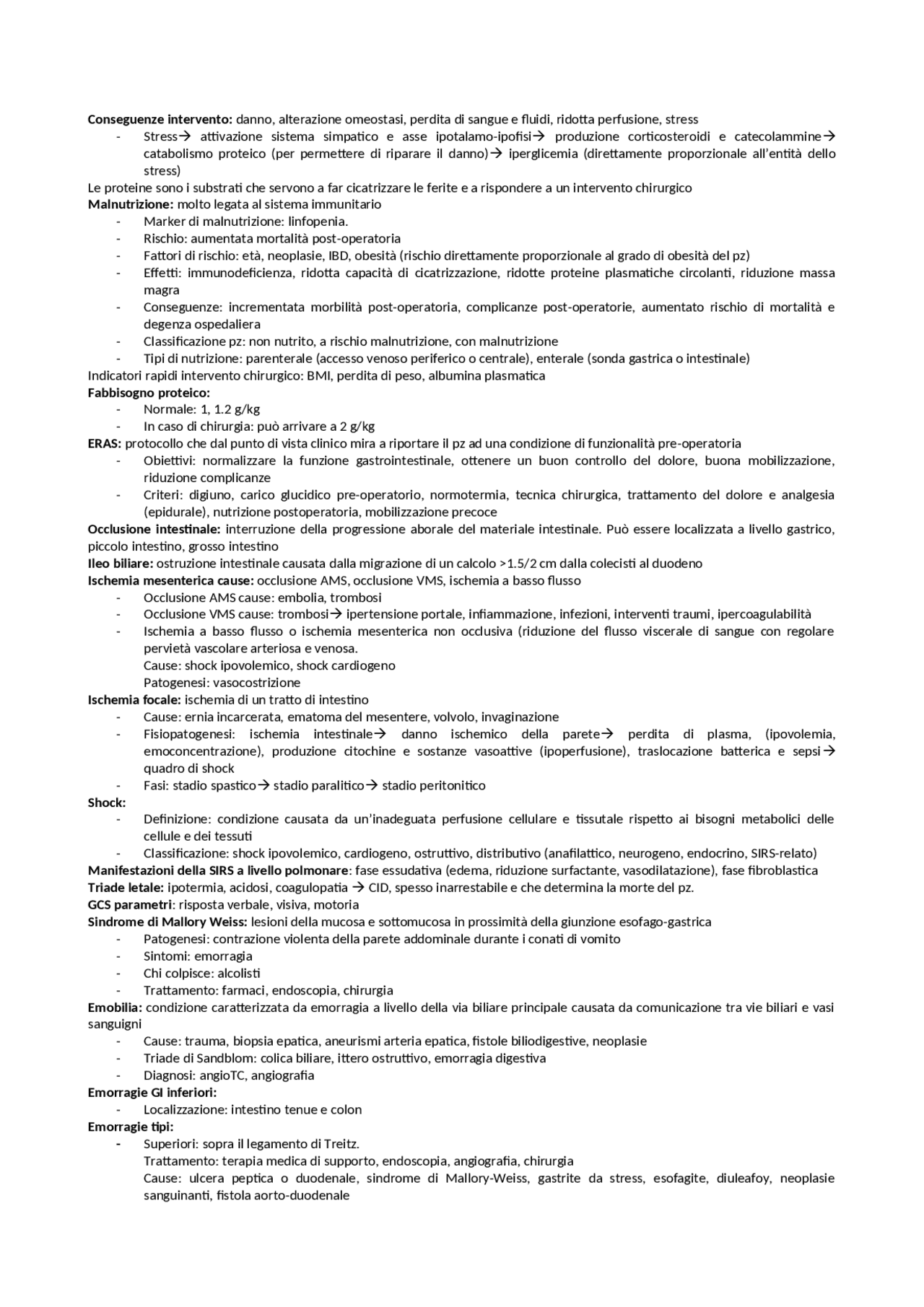 Chirurgia Riassunto Schemi E Mappe Concettuali Di Chirurgia Generale
