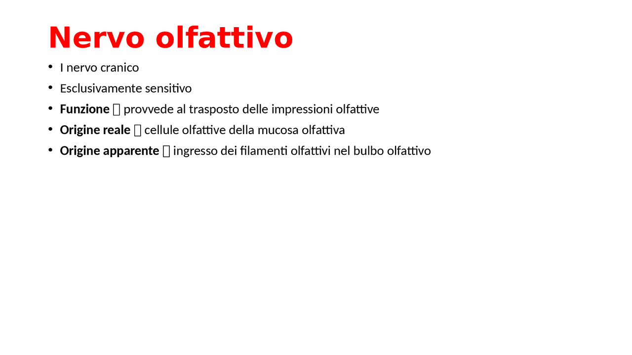 Schema Nervi Cranici Schemi E Mappe Concettuali Di Anatomia Docsity