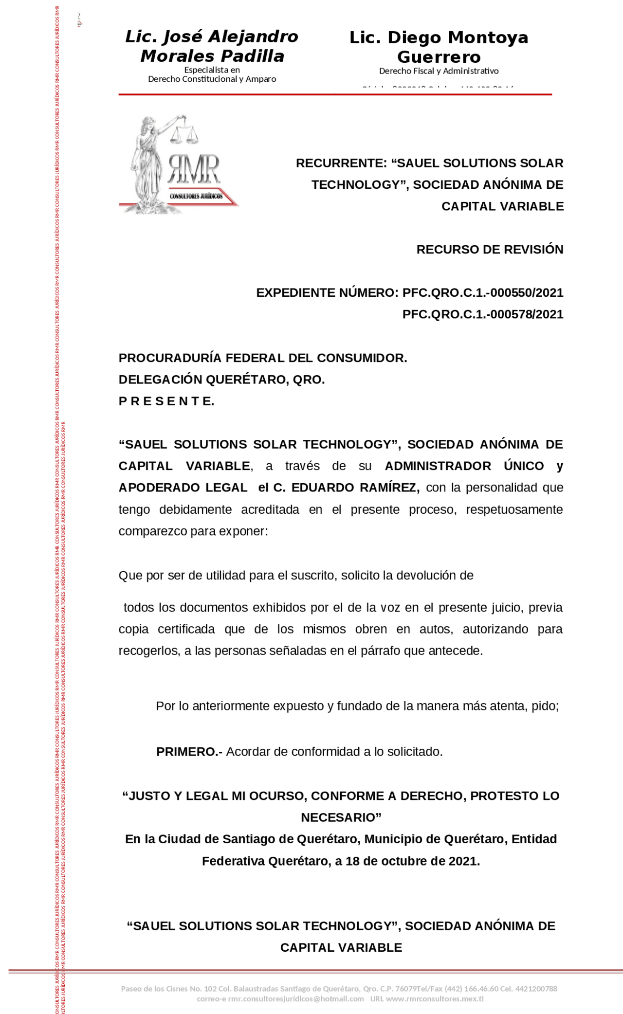 Formato recurso reclamación | Study Guides, Projects, Research of ...