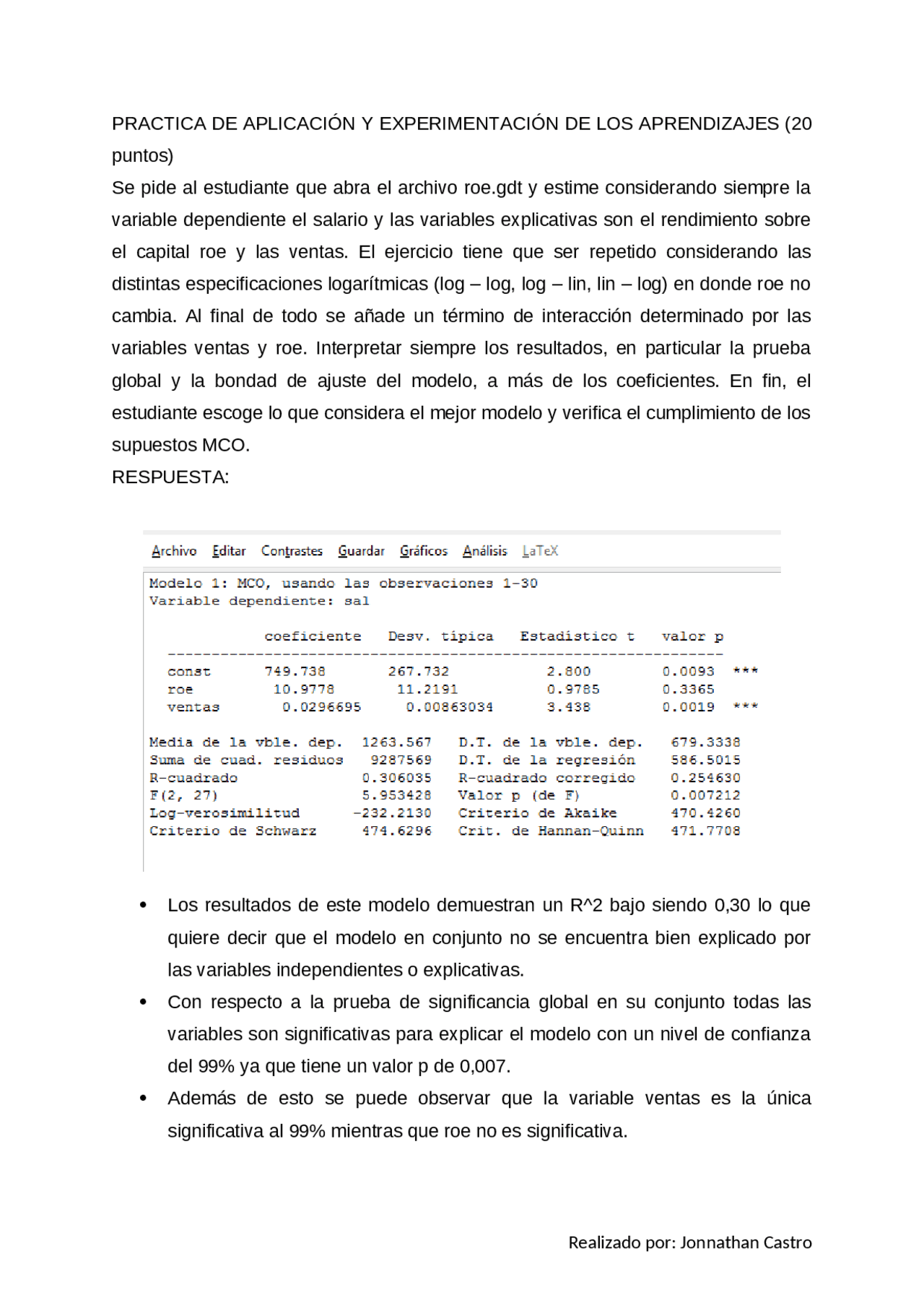Trabajo De Macroeconomia Ejercicios De Macroeconomía Docsity