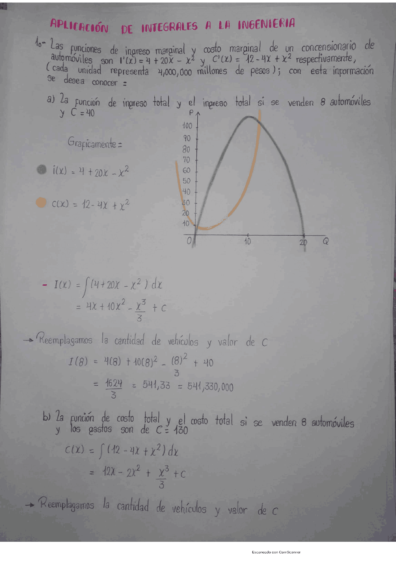 Calculo diferencial e integral de una variable | Ejercicios de Cálculo diferencial y integral ...