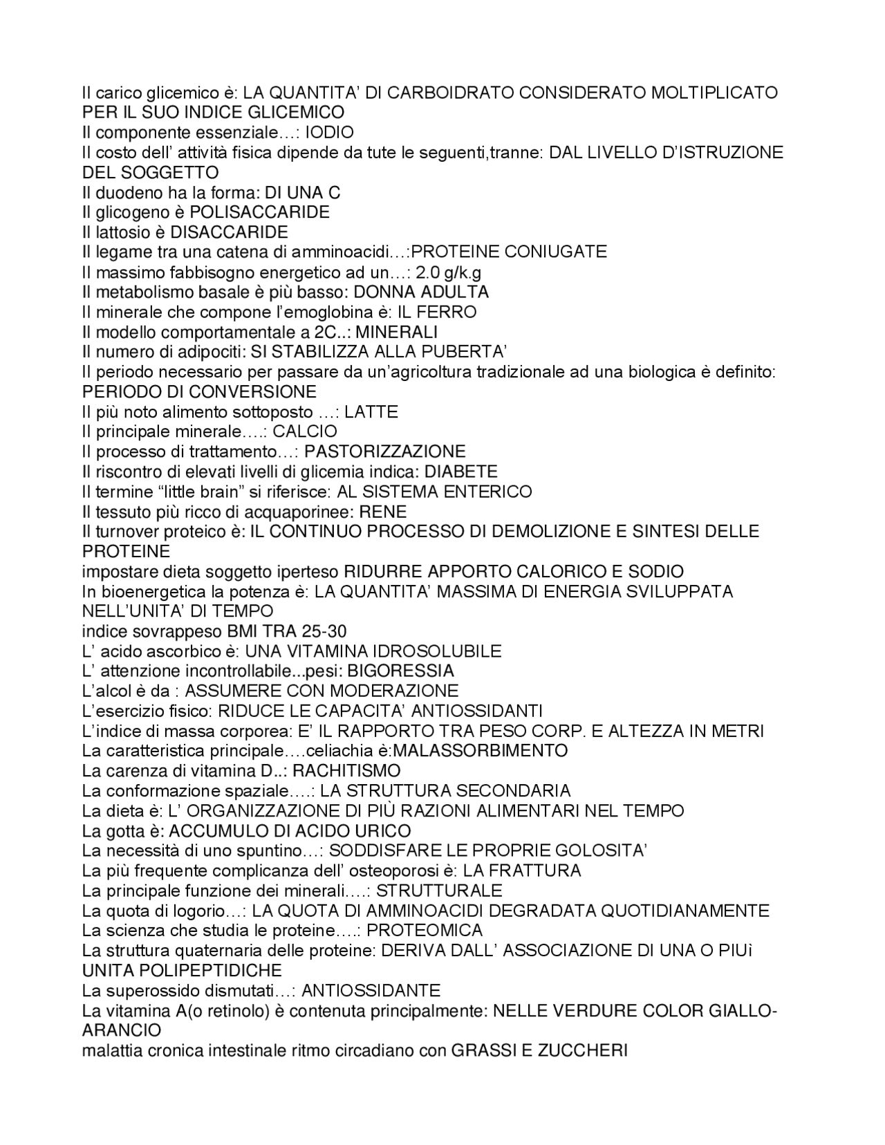 Scienze Tecniche Dietetiche Applicate Parte Dodici Docsity