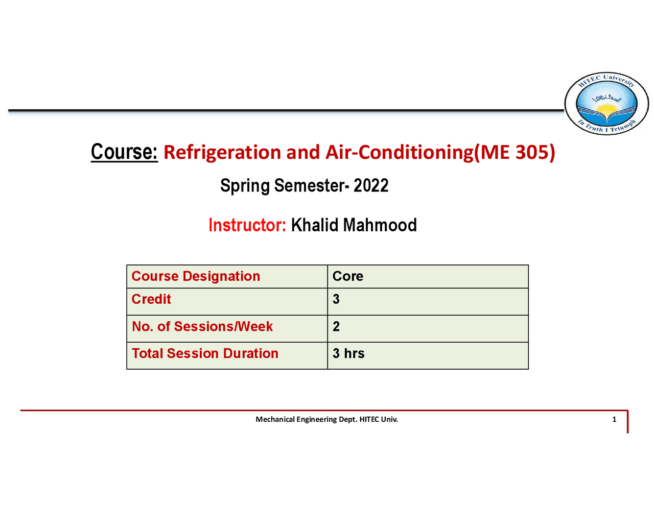 Lectureweek 1pdf Refrigeration And Air Conditioning Lecture Notes