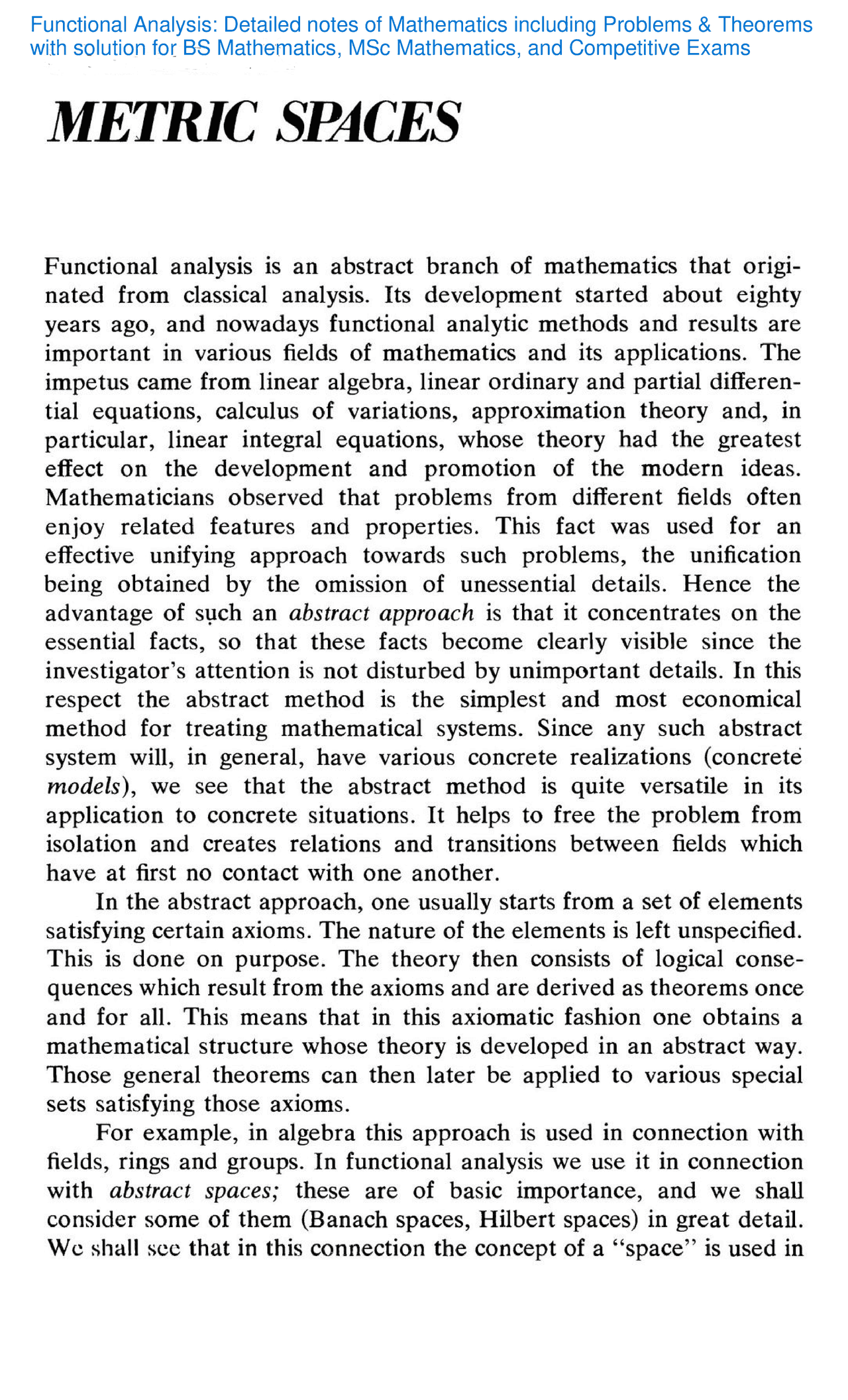 Functional Analysis .Metric Spaces-Detailed notes of Mathematics ...