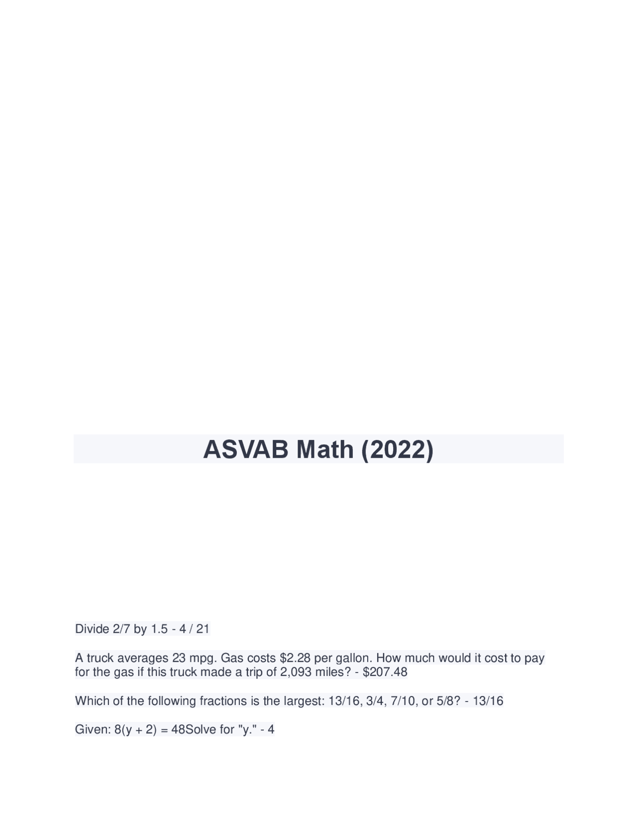 ASVAB Math (2022) Download to Score A/ASVAB Math (2022) Download to ...