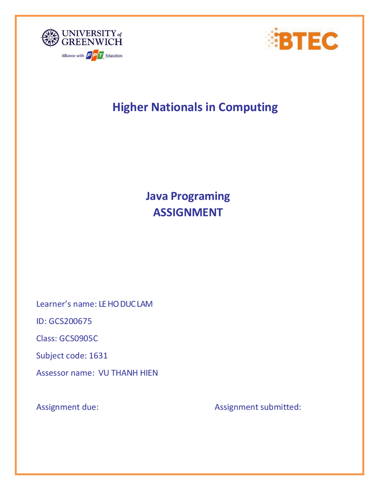 WEBG301 Javaprograming | Assignments Java Programming - Docsity