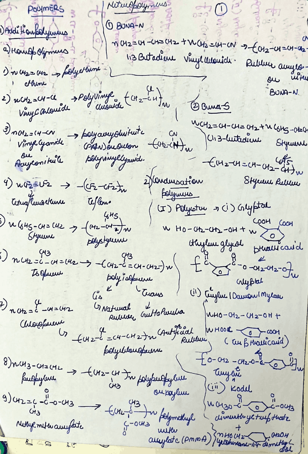 Polymers Chemistry 101 Docsity