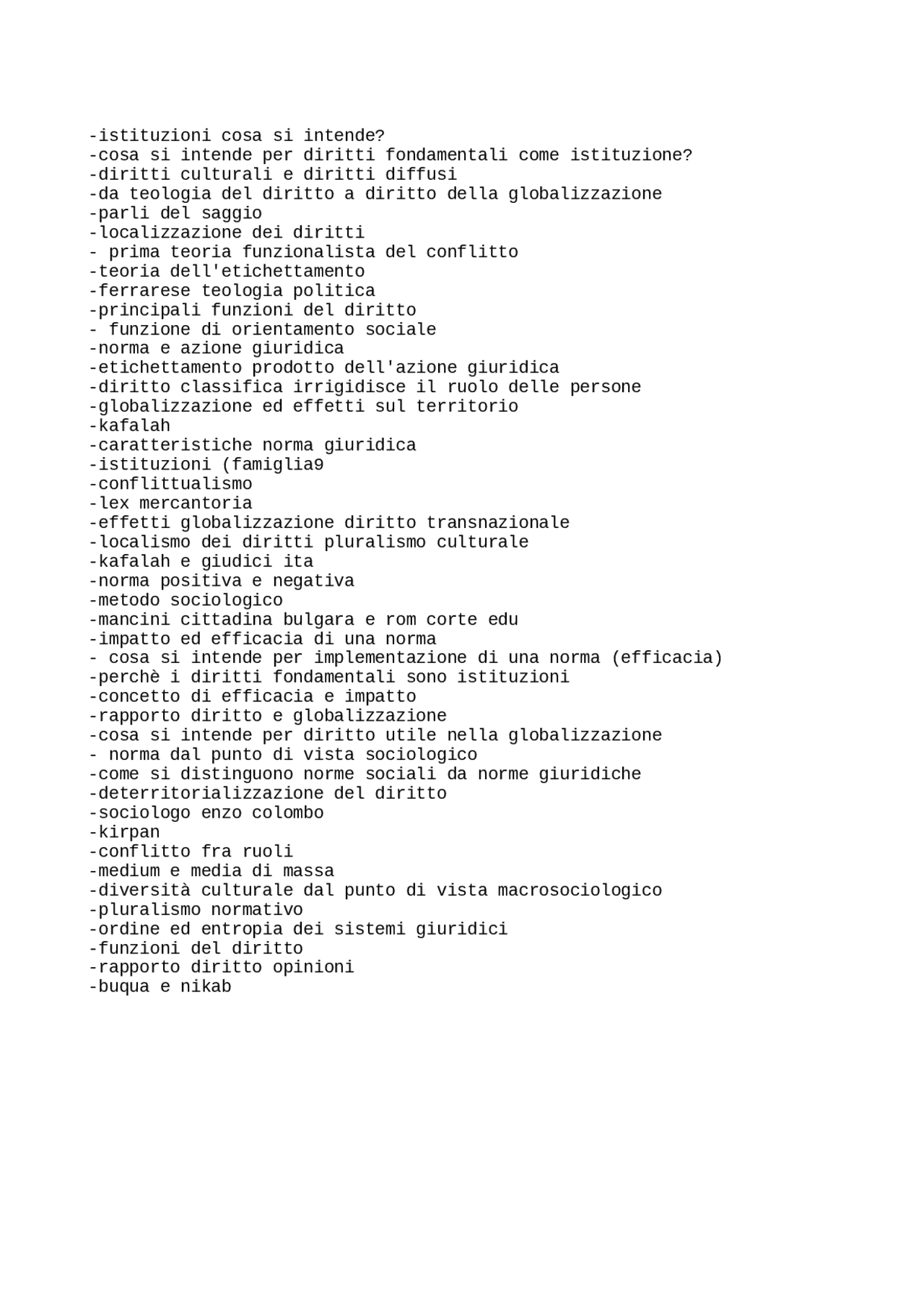 Schemi Di Sociologia Del Diritto Schemi E Mappe Concettuali Di