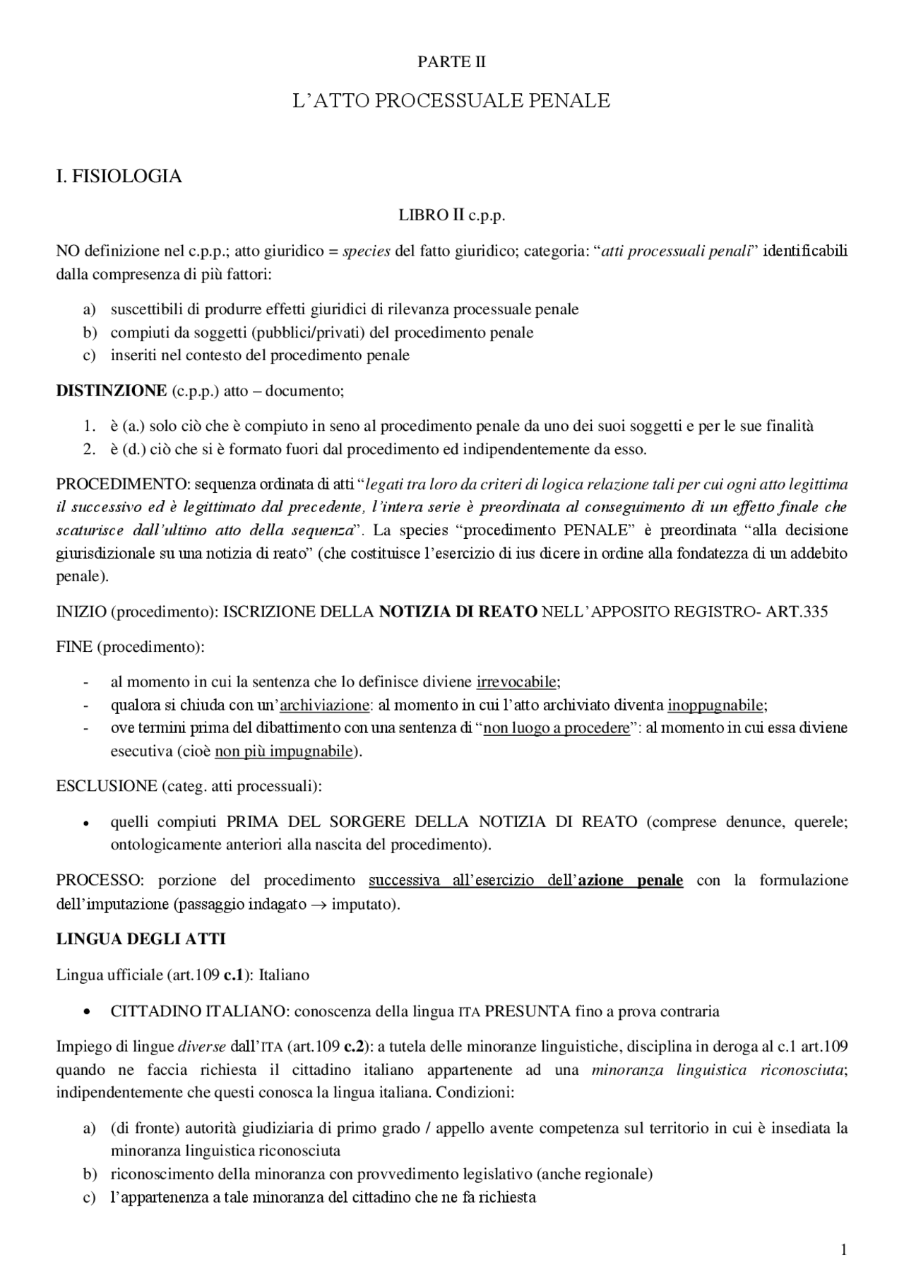 Riassunto Manuale Appunti Diritto Processuale Penale 1 Cesari Docsity
